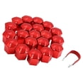 20pcs Red 21mm Car Wheel Lug Nut Cap Tyre Hub Screw Bolt Cover ...