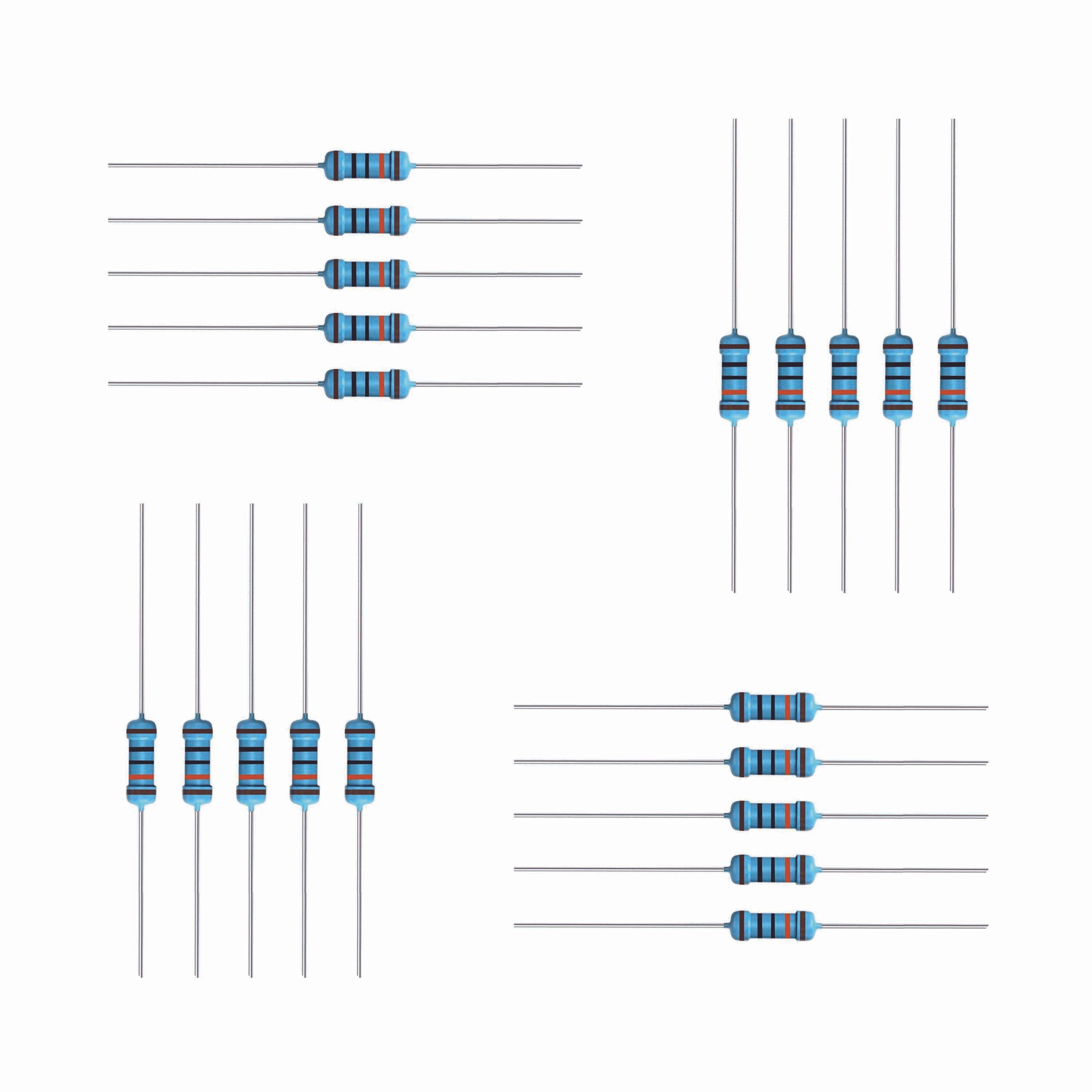 20pcs Resistor 2w (2 Watt) ±1% Tolerance Metal Film Fixed Resistor ...