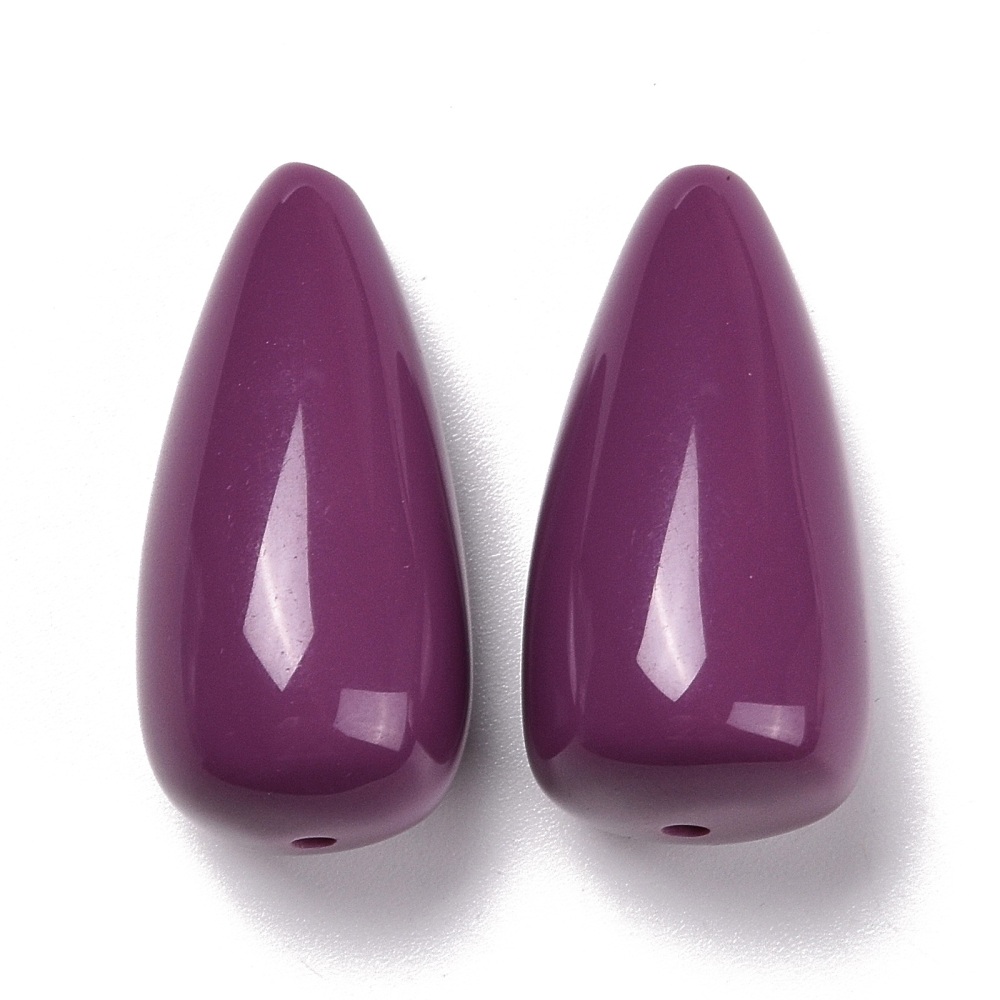 20pcs Retro Style Resin Beads Teardrop Purple 35x16.5x16mm Hole: 1.5mm ...