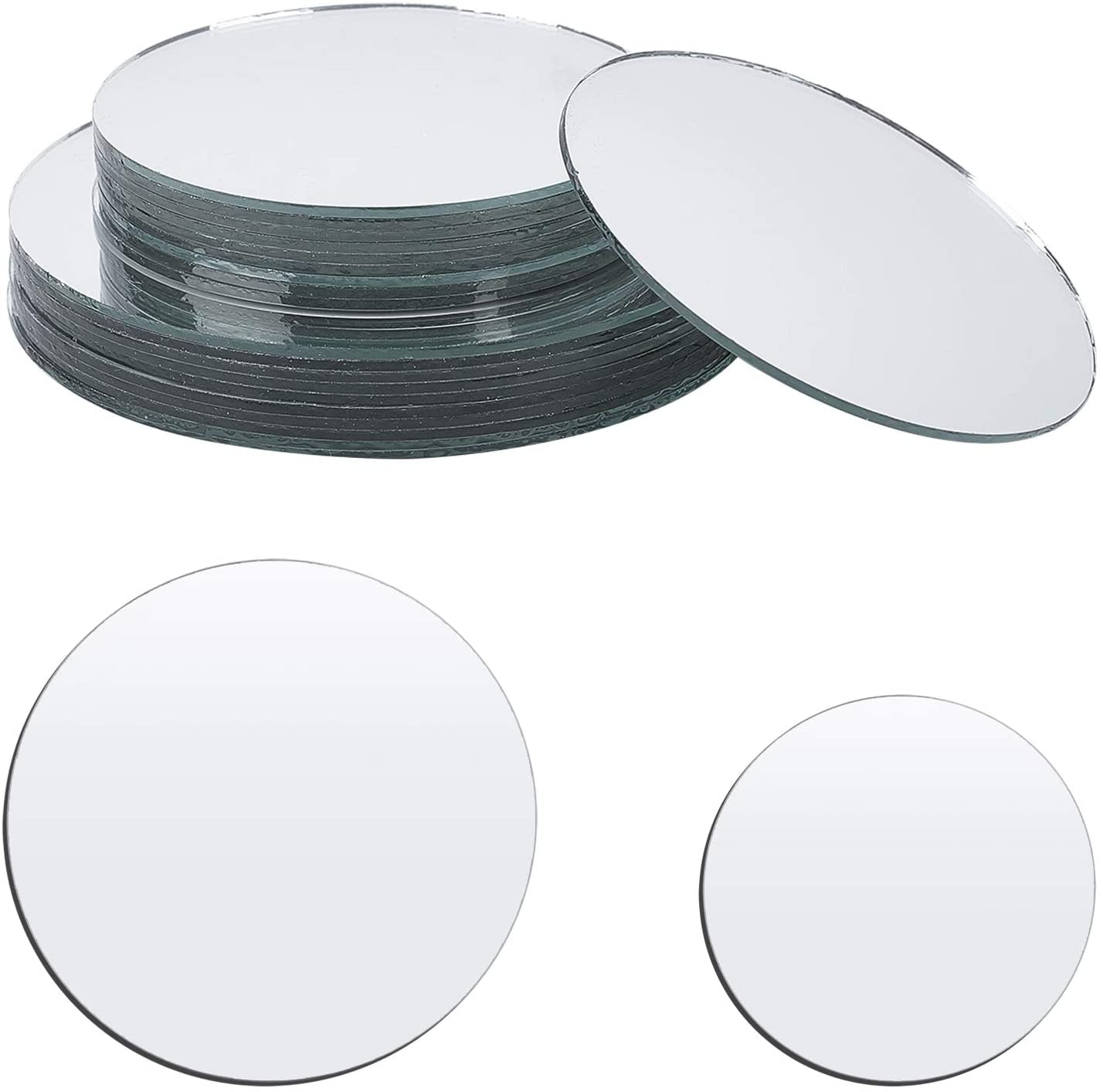 20pcs Round Mirror Tiles 3” 4” Mosaic Mirror Tiles Circle Mosaic Tiles ...