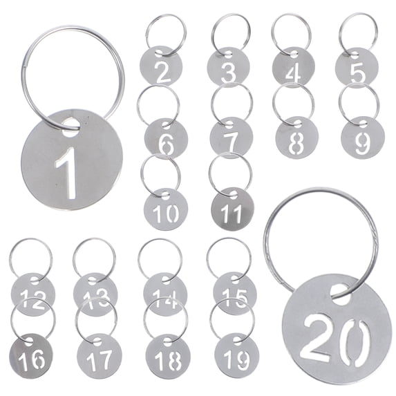 Walmart 20pcs Stainless Steel Numbered Tags 1-20, Metal Key Tags with ...