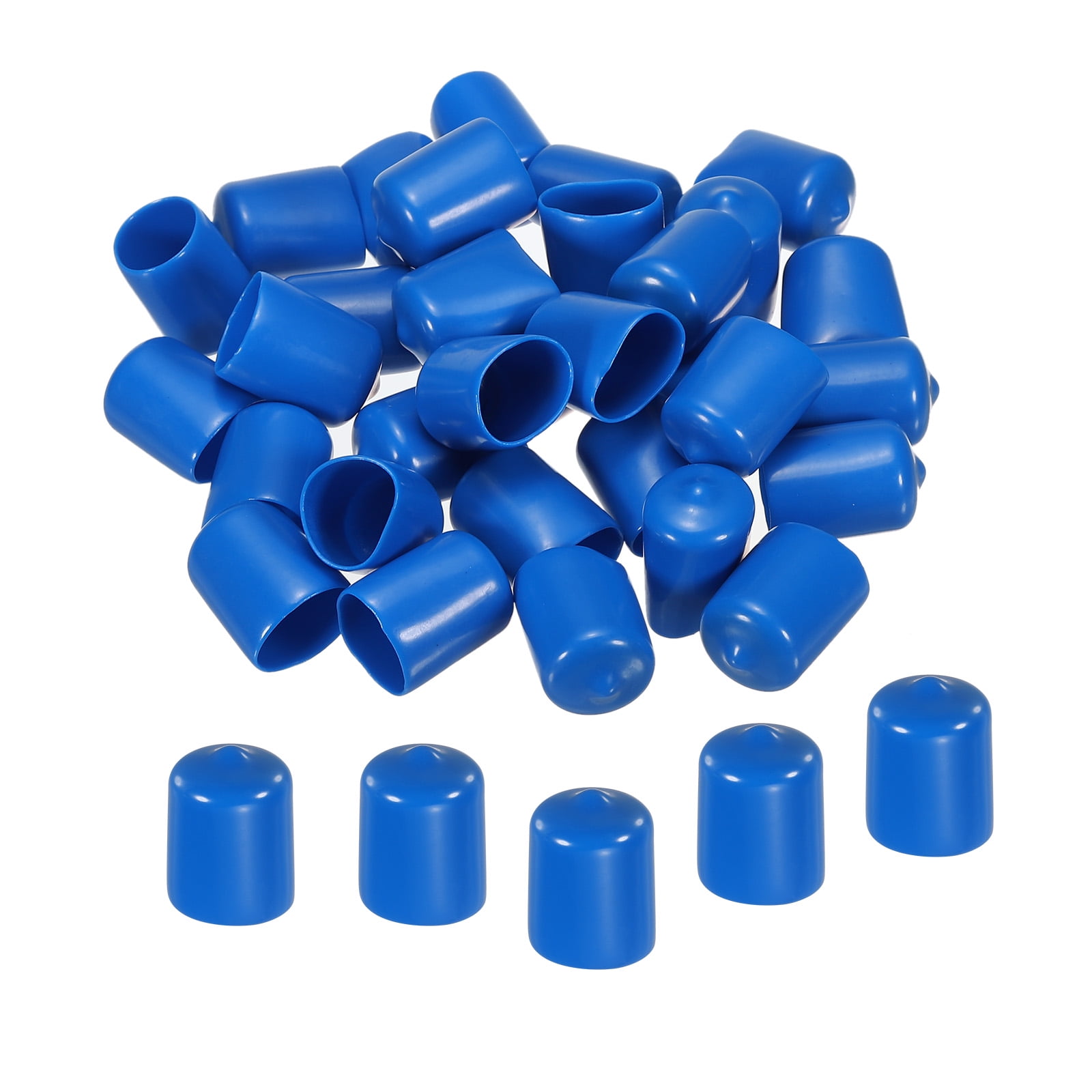 Uxcell Rubber End Caps Cover Vinyl Screw Thread Protector Round PVC ...