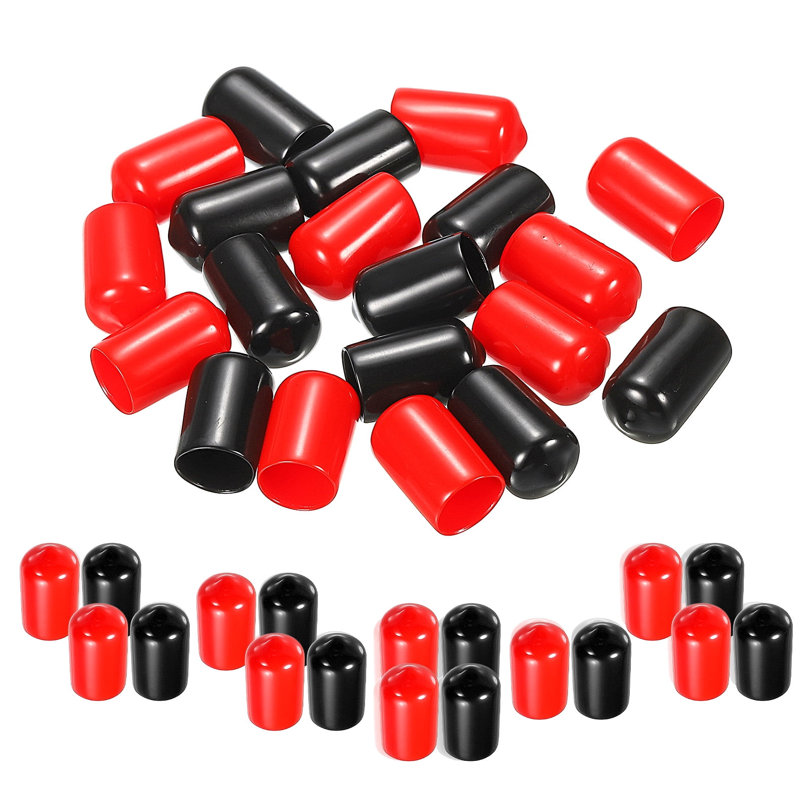 20pcs Rubber End Caps Cover Assortment 1/2 inch Screw Thread Protector ...