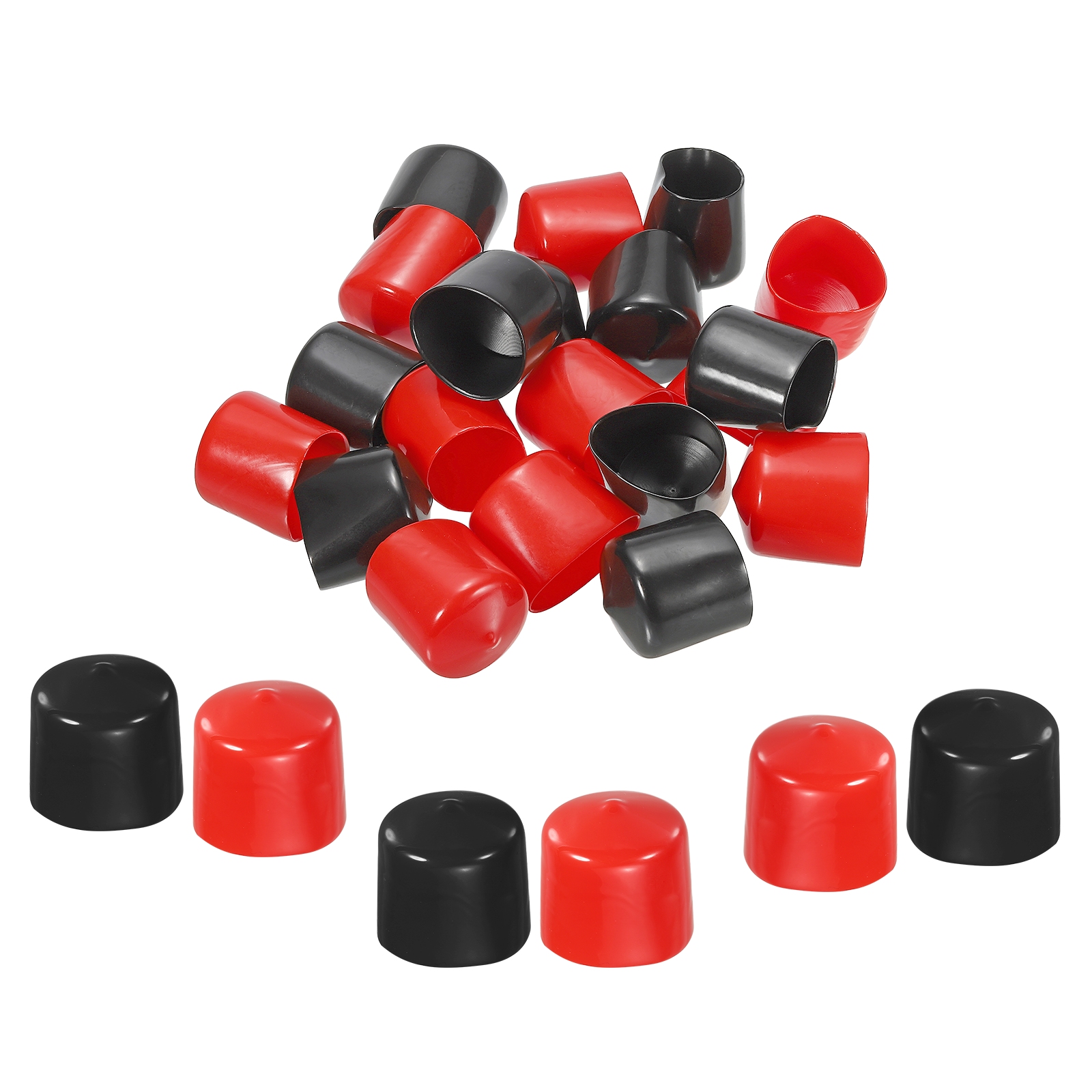 20pcs Rubber End Caps Cover Assortment 1 5/16 inch Vinyl Screw Thread ...