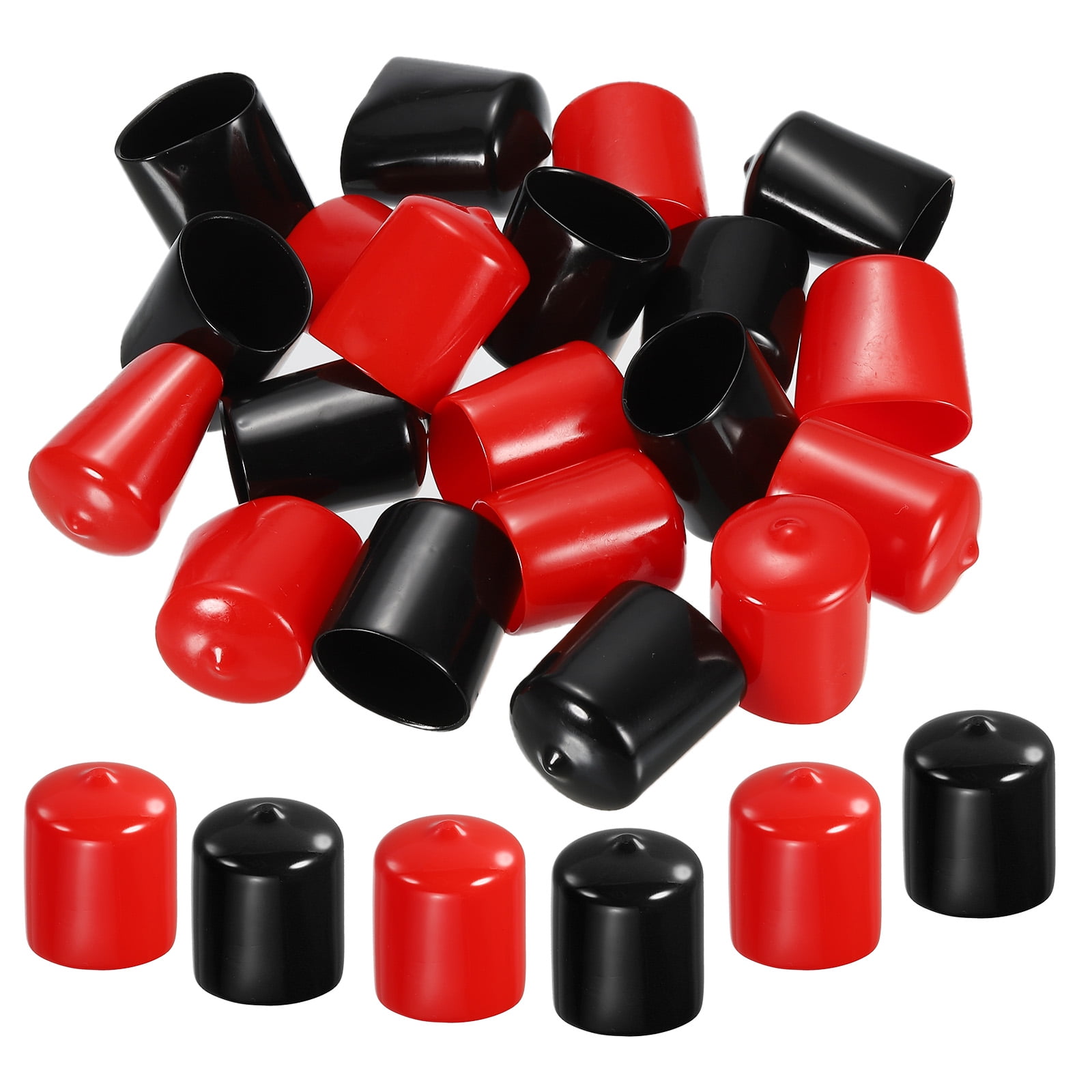 20pcs Rubber End Caps Cover Assortment 1 inch Vinyl Screw Thread ...