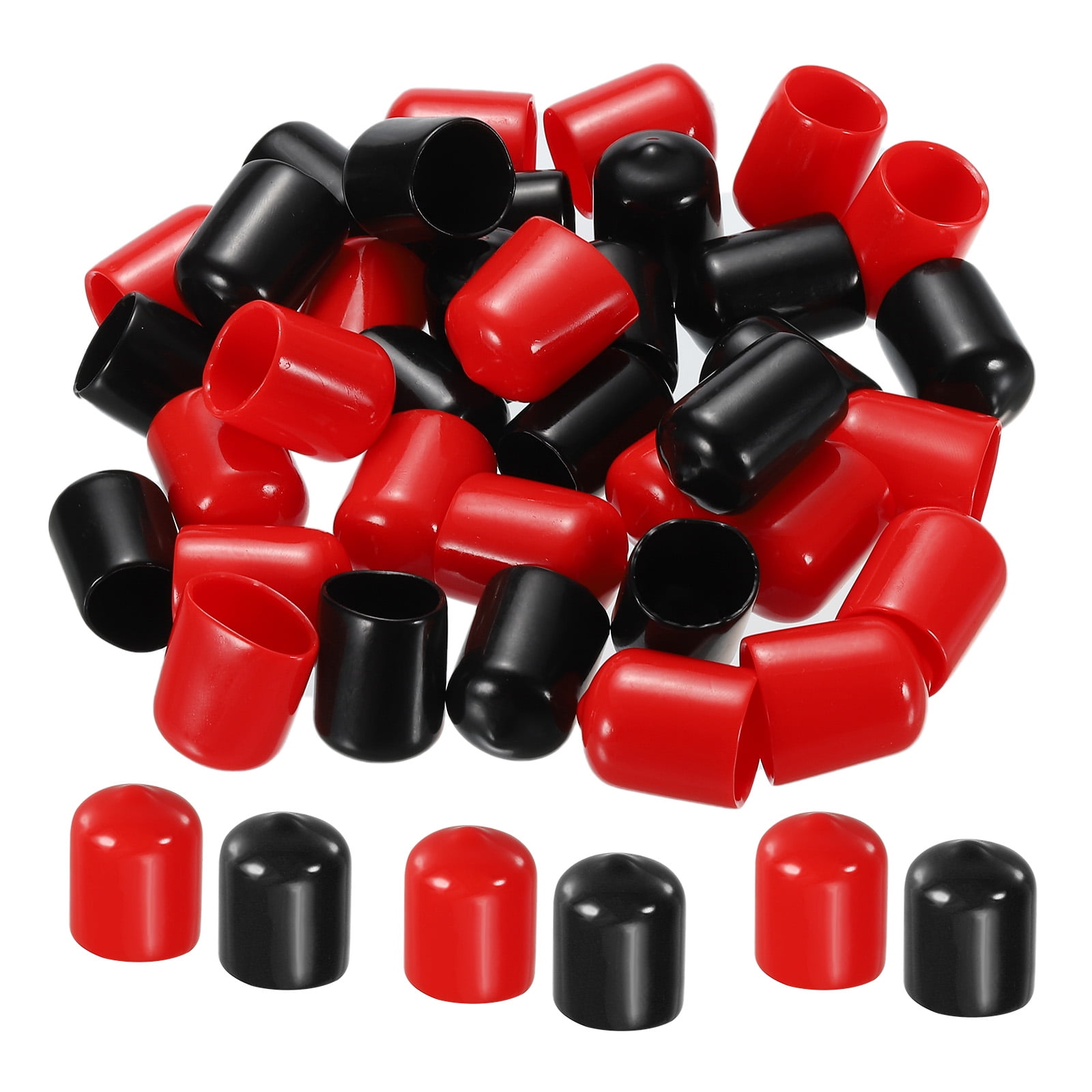 20pcs Rubber End Caps Cover Assortment 15mm Vinyl Screw Thread ...