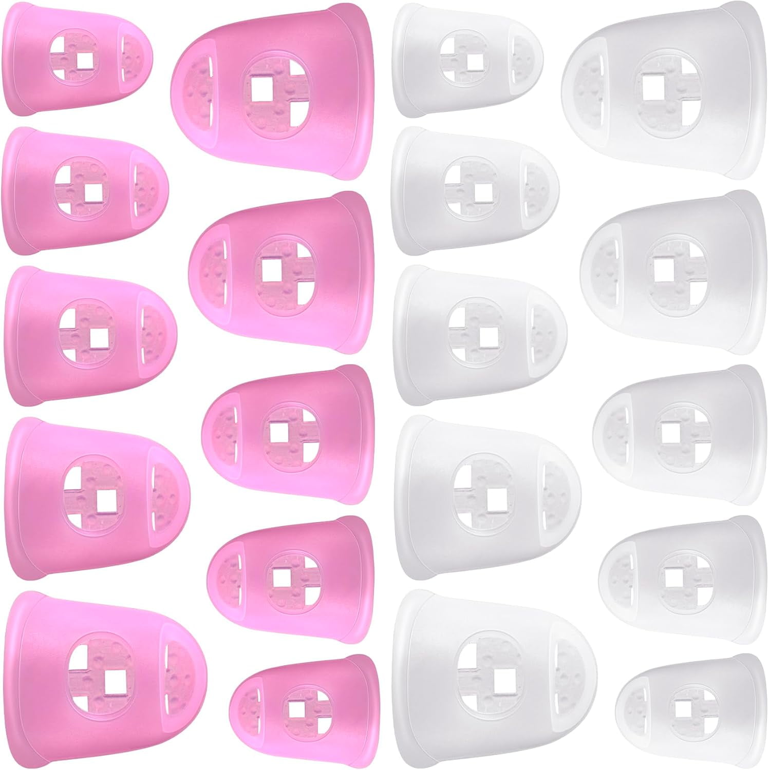 20pcs Rubber Fingers Tips Guard, 5 Sizes Sewing Finger Protector ...