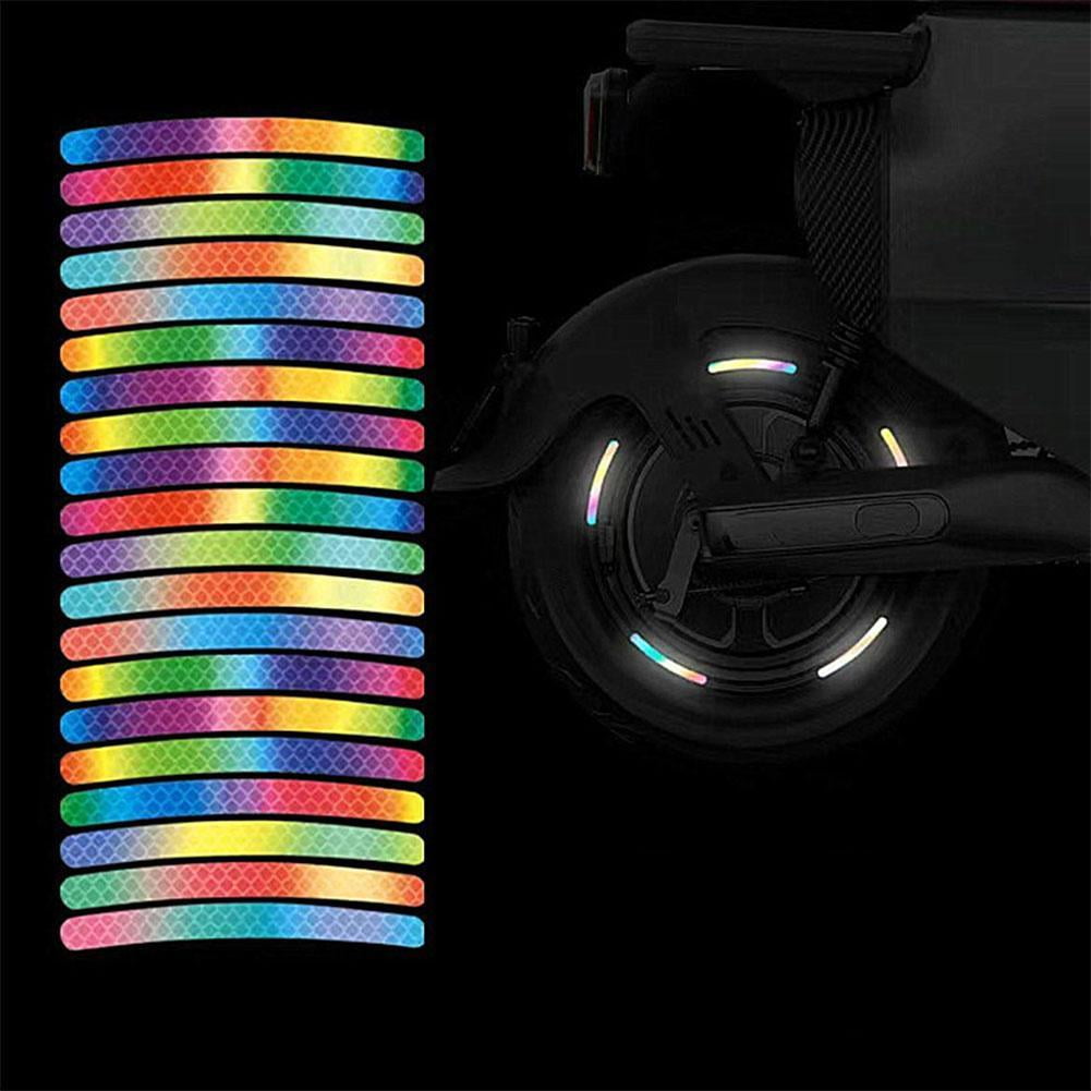 20pcs Safety Reflective Stickers,Reflective Wheel Stripe Decal,Night ...
