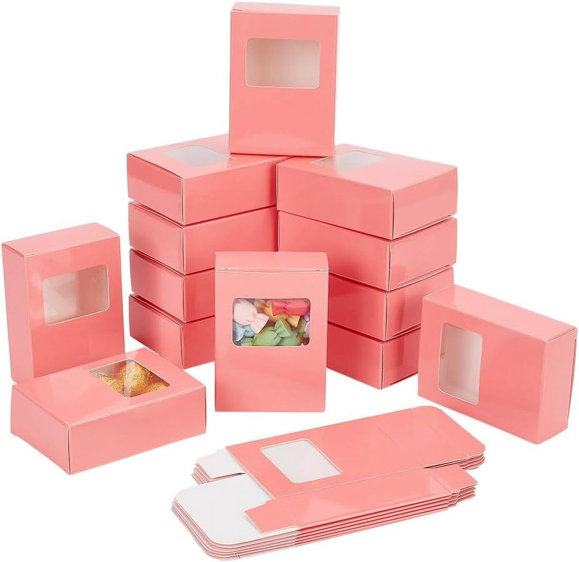 20pcs Salmon Pink Boxes Bulk Craft Folding Boxes Rectangle Paper Box ...