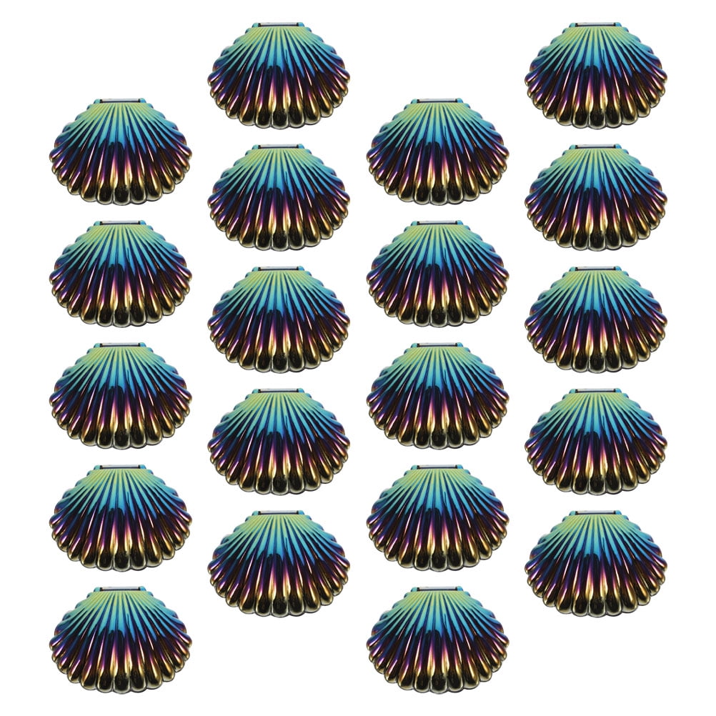 20pcs Sea Shells Candy Boxes Iridescent Party Favor Containers Plastic ...