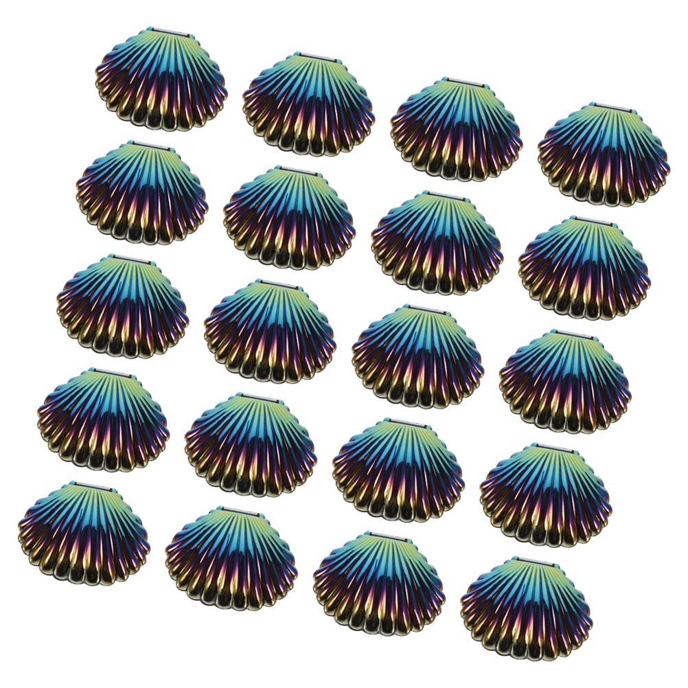 20pcs Sea Shells Candy Boxes Iridescent Party Favor Containers Plastic ...