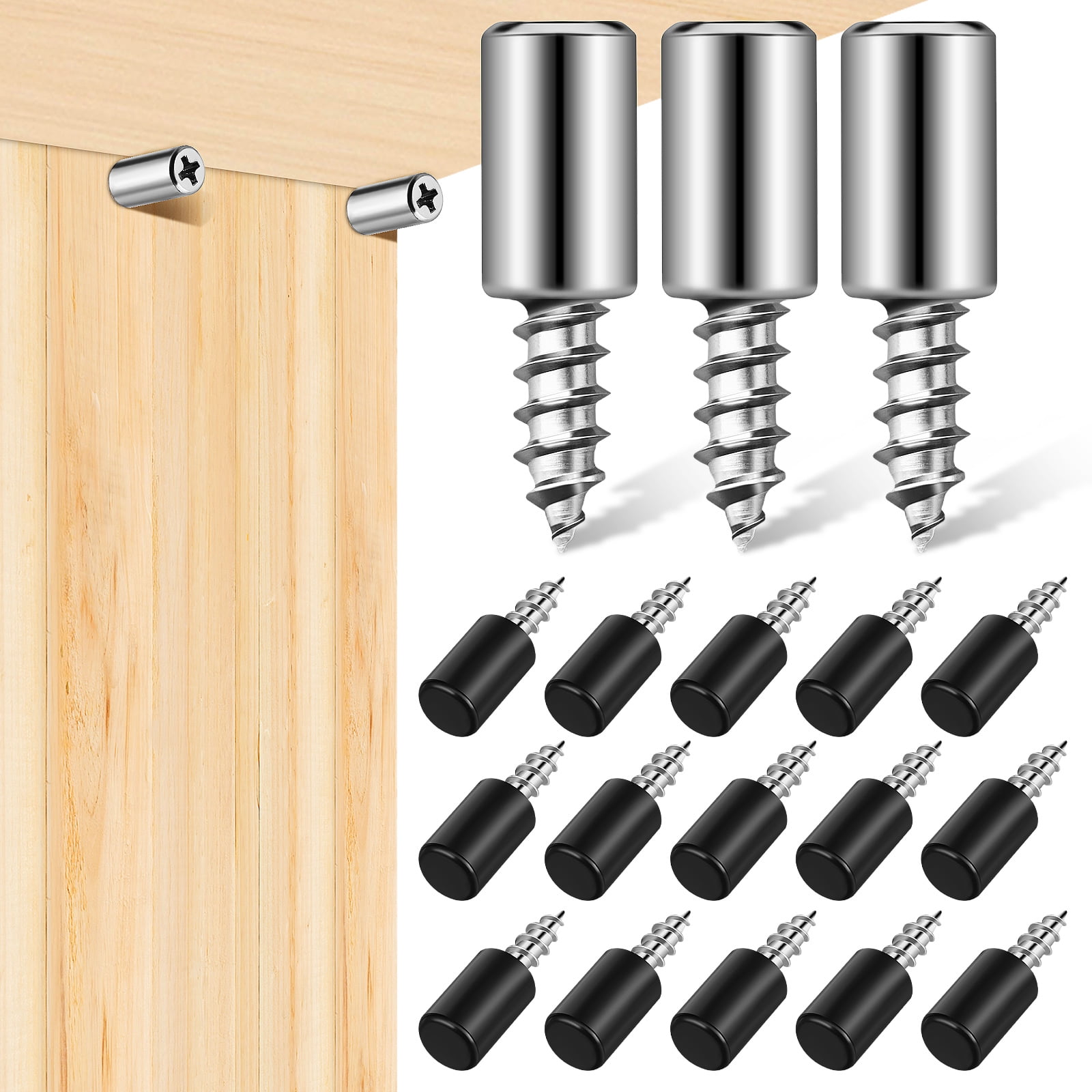 20pcs Shelf Screws Pins Shelf Support Pegs Bookshelf Pegs Self Tapping ...