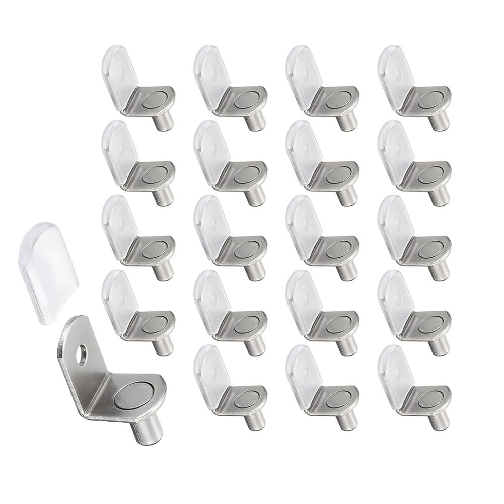 20Pcs Shelf Support Studs Pegs Pins Plugs 6Mm L-Shaped Cabinet Bracket ...