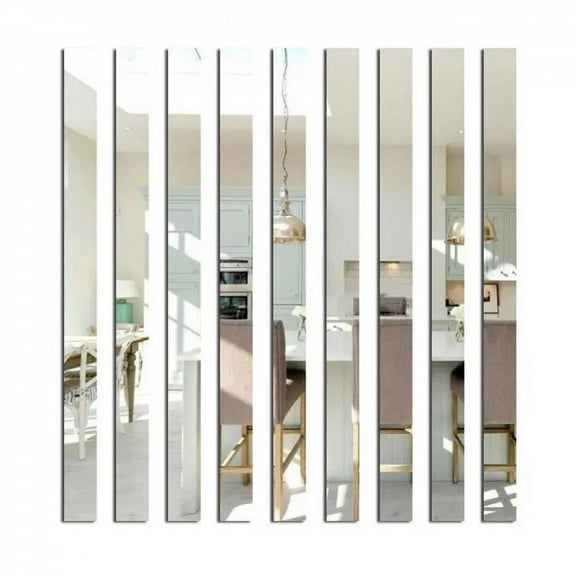 20pcs Simple Lines Acrylic 3D Wall Stickers DIY Background Mirror ...