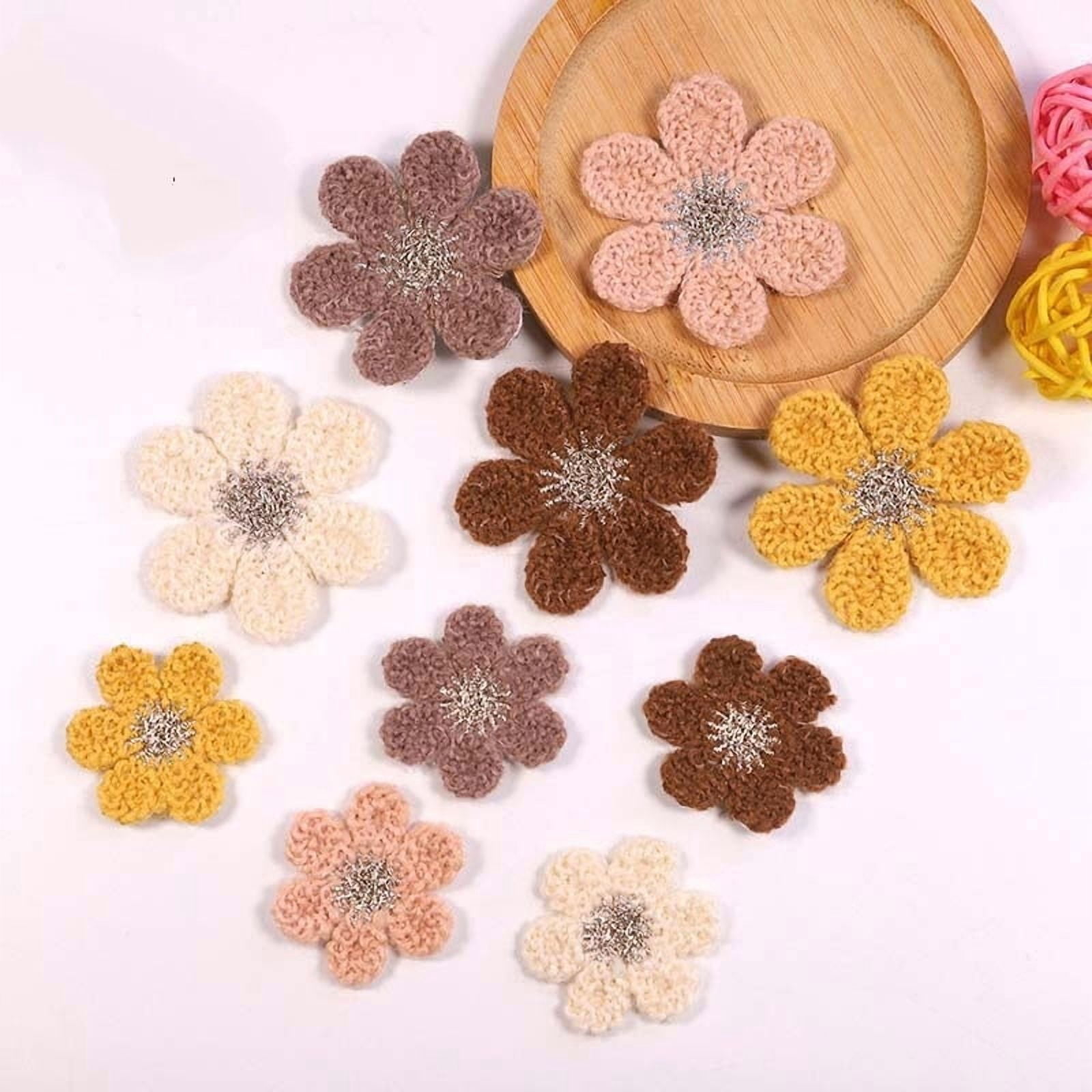 20pcs Six-Petal Flower Embroidery Patches - Durable Fabric Repair ...
