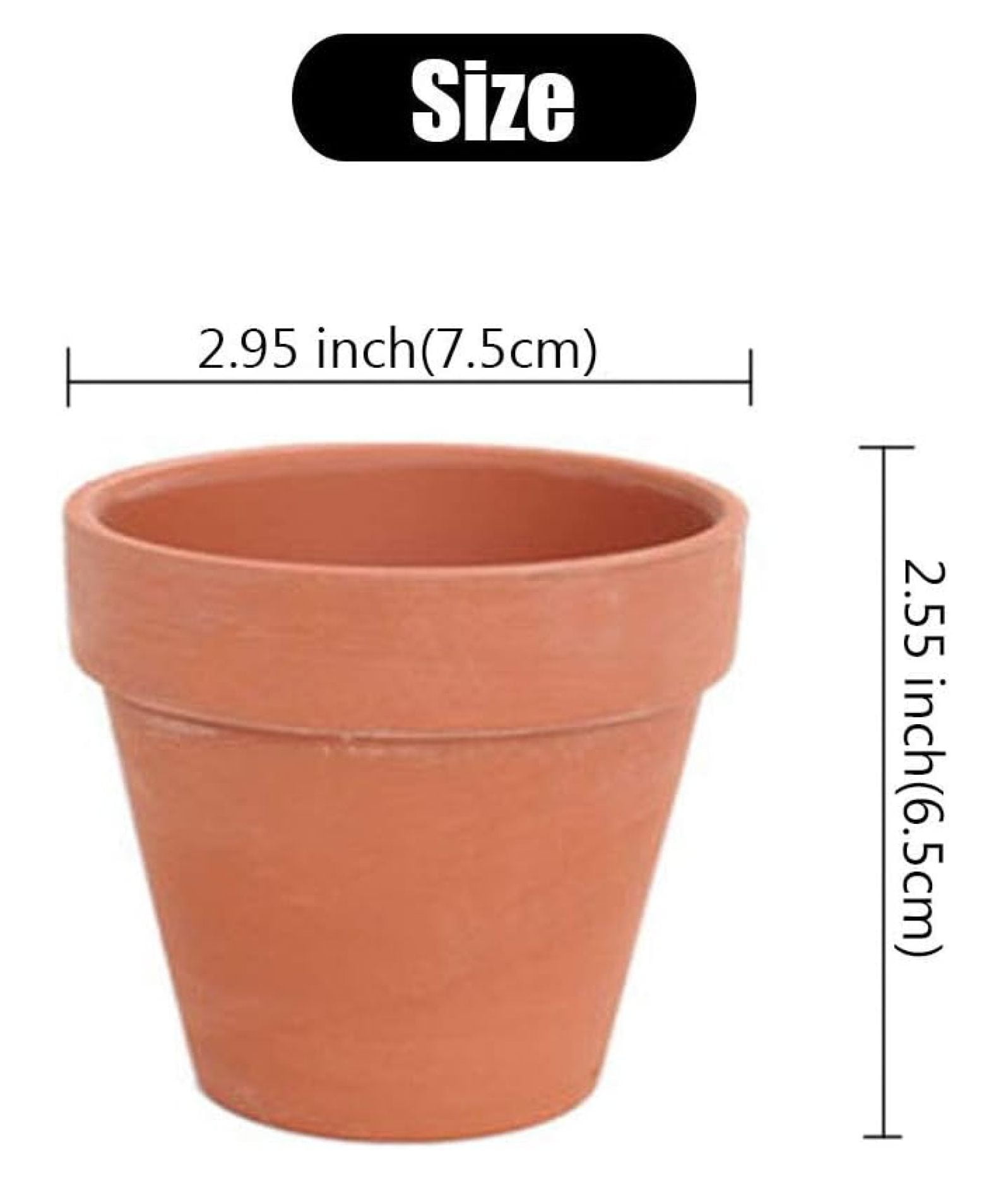 20pcs Small Mini Clay Pots - 2.95'' Terracotta Pot Clay Ceramic Pottery ...