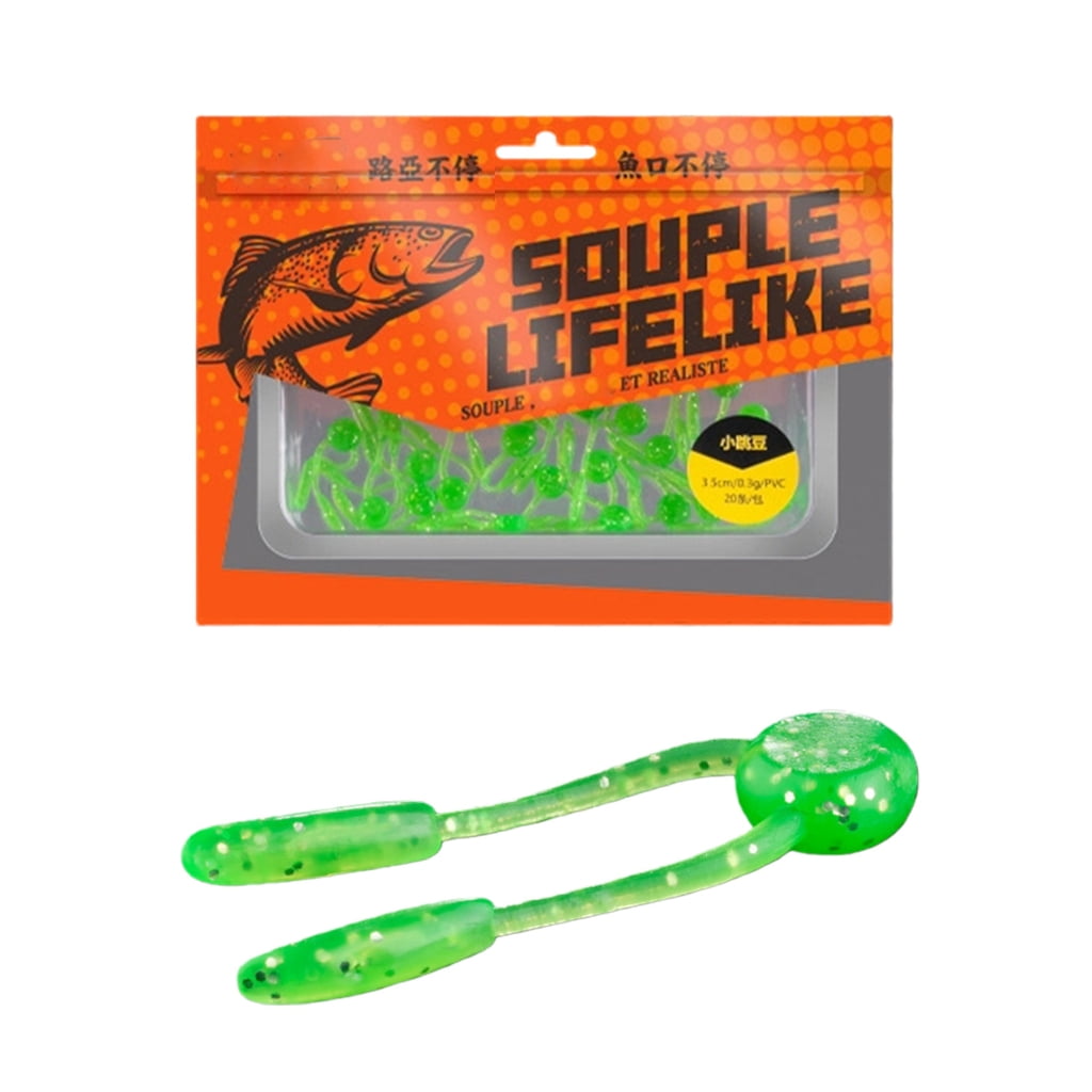 20pcs Soft Fishing Lures Realistic Wriggling Design High Elasticity For ...