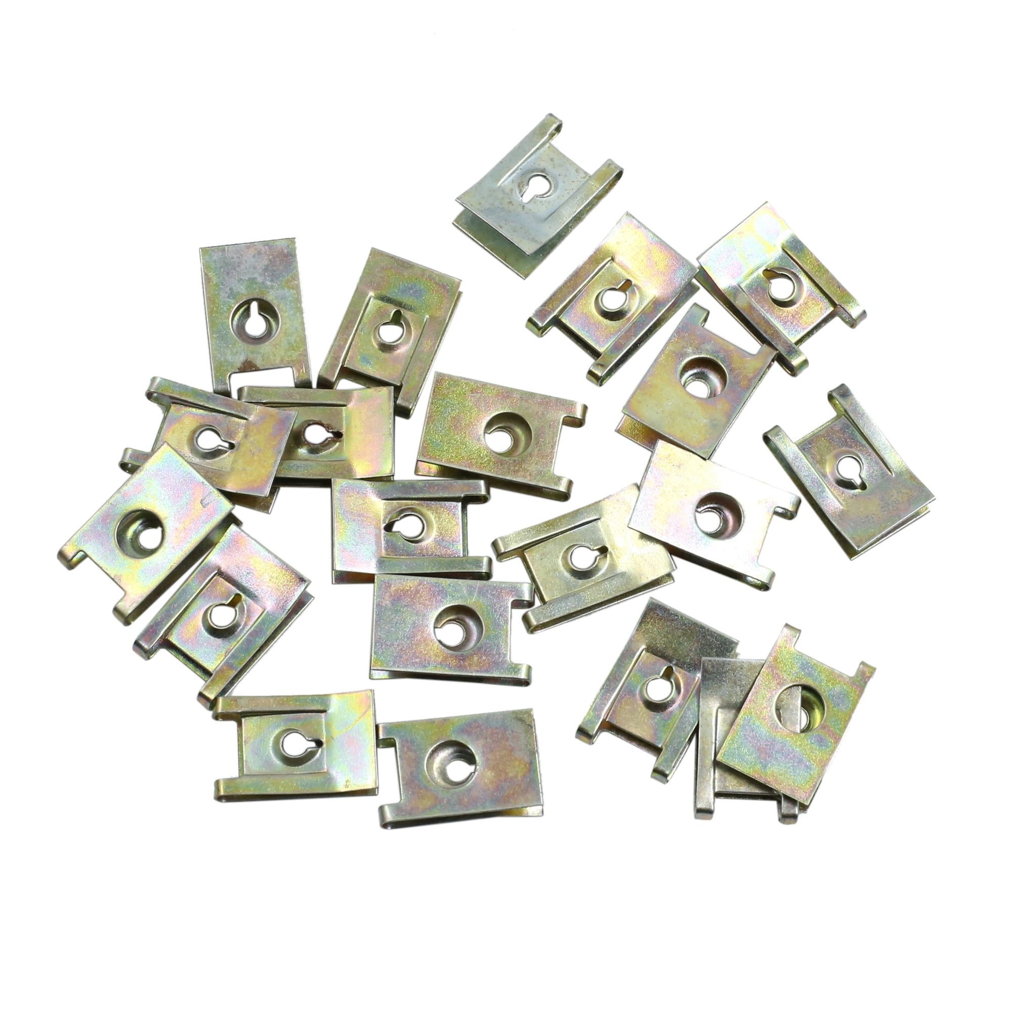 20pcs Spring U-Type Metal Clip Rivets Car Bumper Door Panel Screw ...