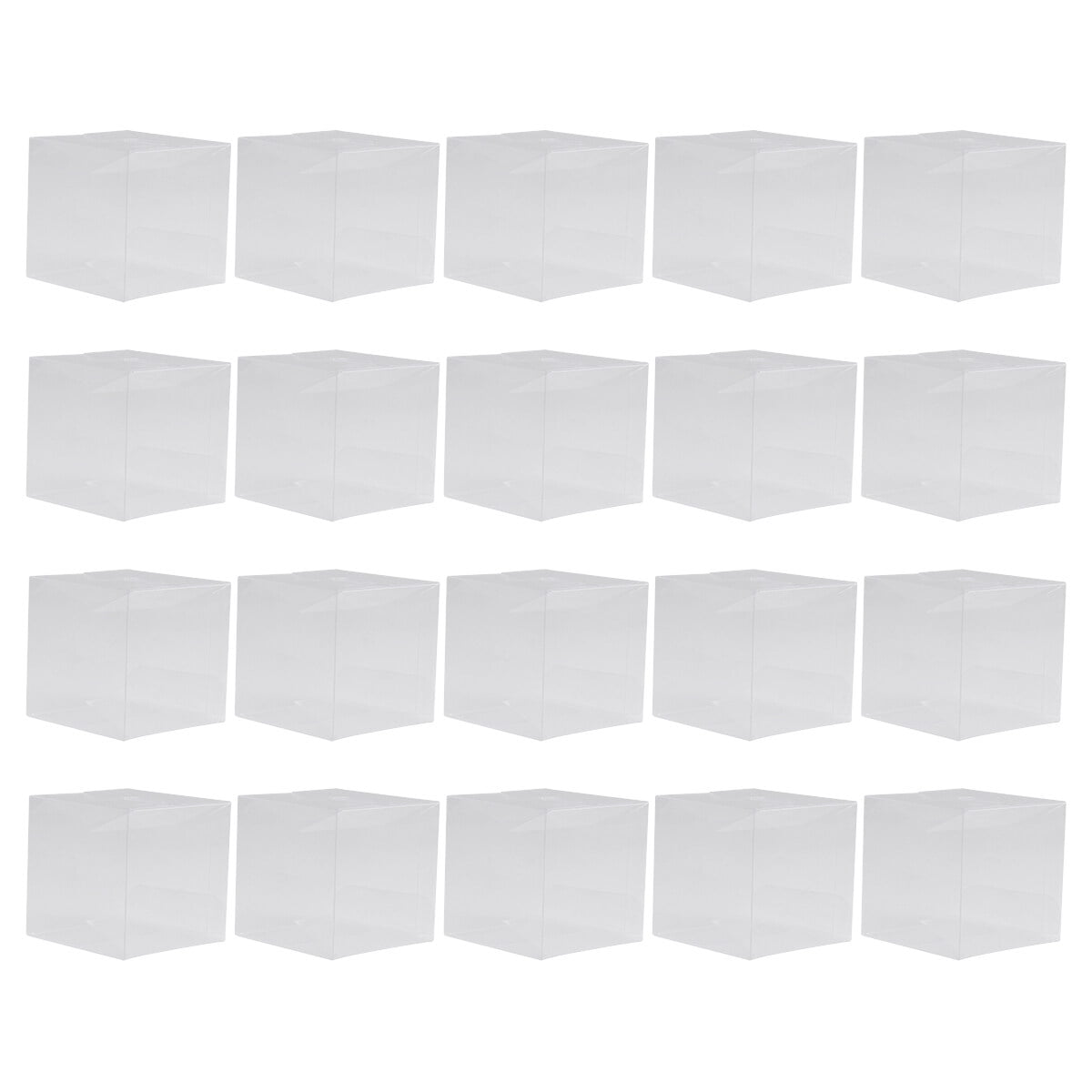 20pcs Square PVC Packing Boxes Clear Plastic Box Party Favors for Gift ...