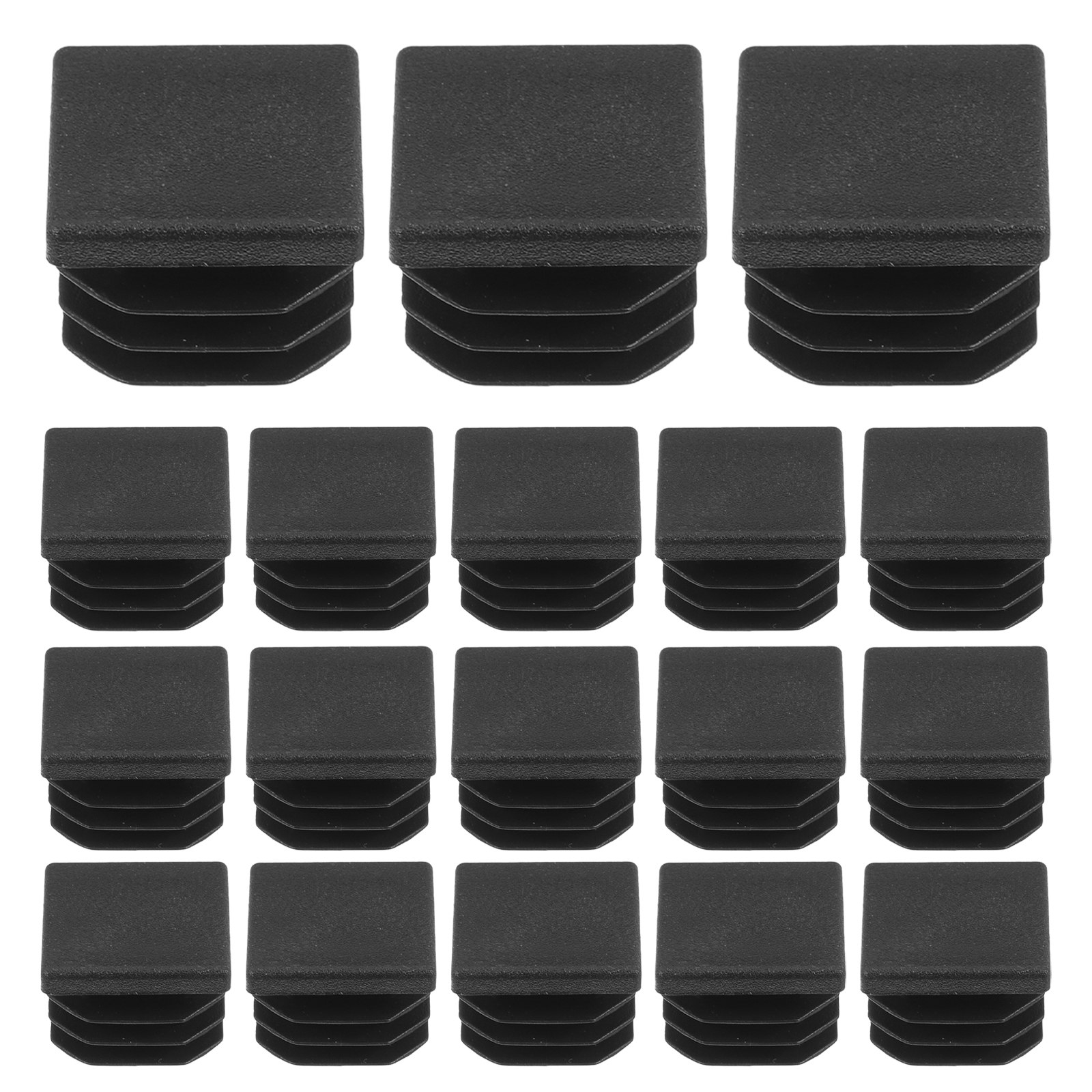 20pcs Square Plastic Tube Plugs Handrail Guardrail End Caps Stair Rail ...