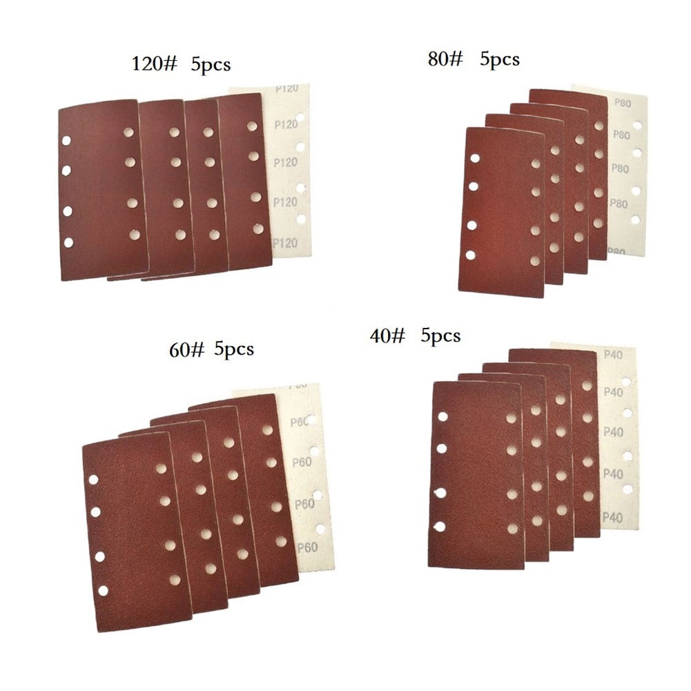 20pcs Square Sandpaper Flocking Sand Paper Sanding Discs Abrasive ...