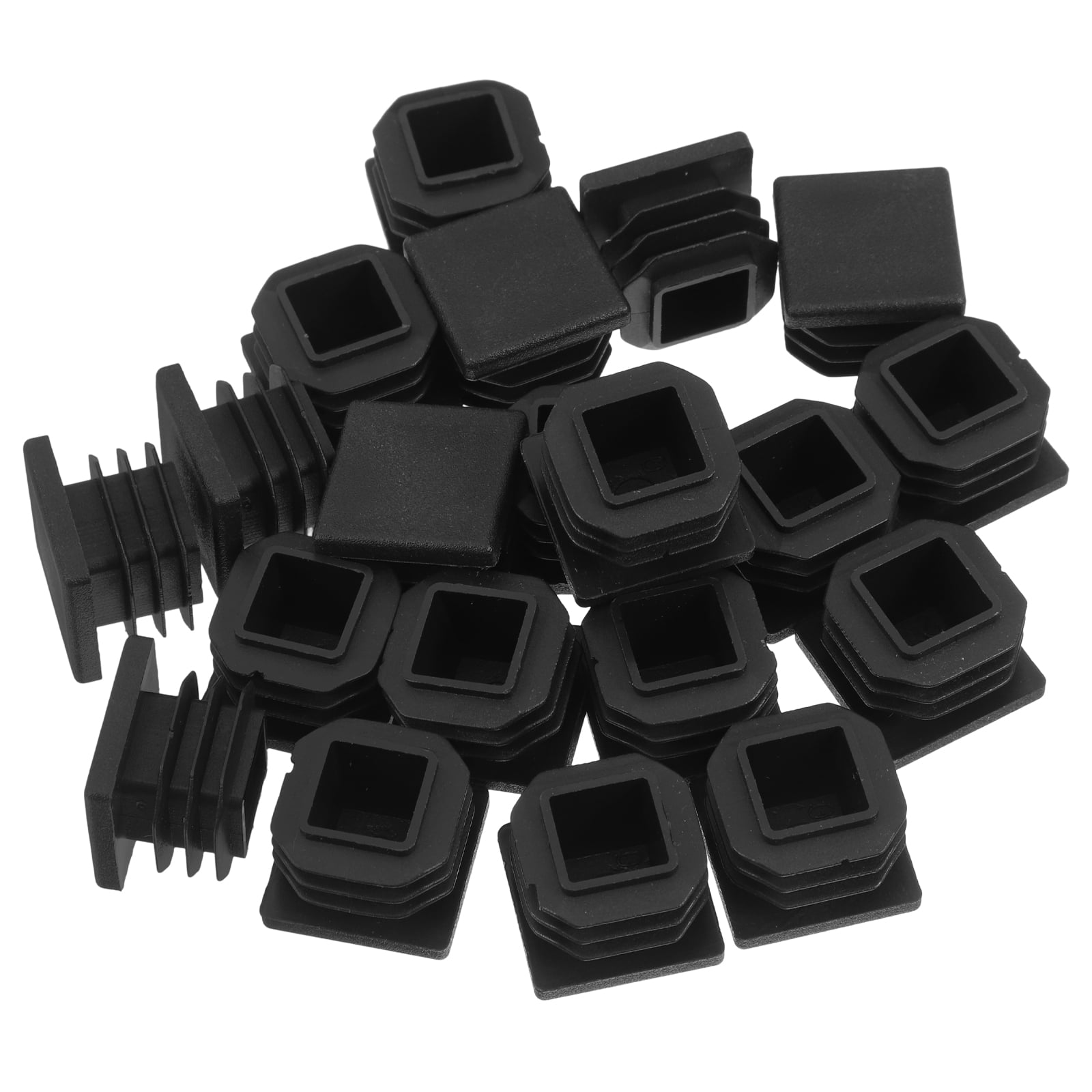 20pcs Square Tubing End Caps Plastic Tube Inserts Furniture Protectors ...