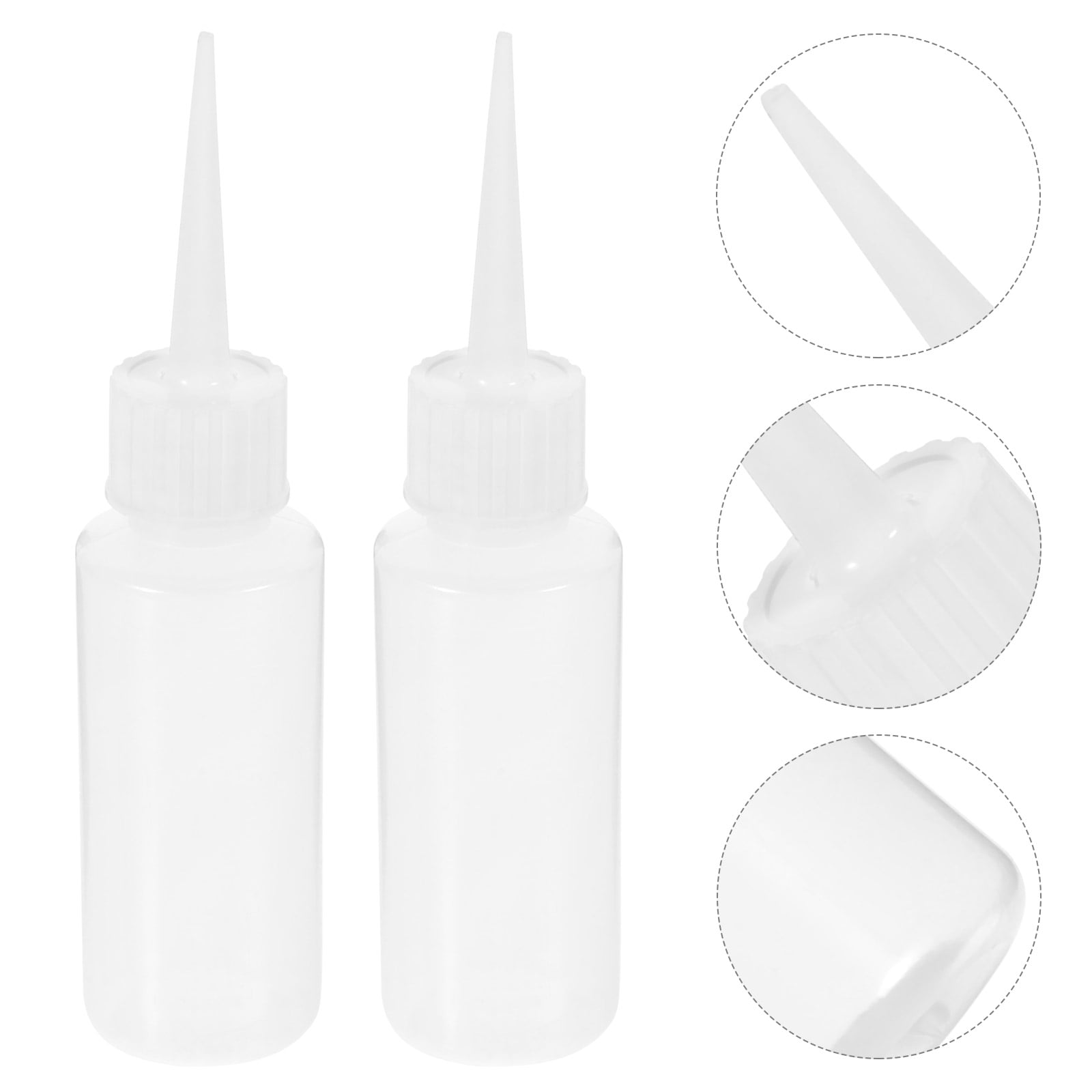 20-Pack 50ml Squeeze Bottles with Pointed Tips, Glue Dispenser ...