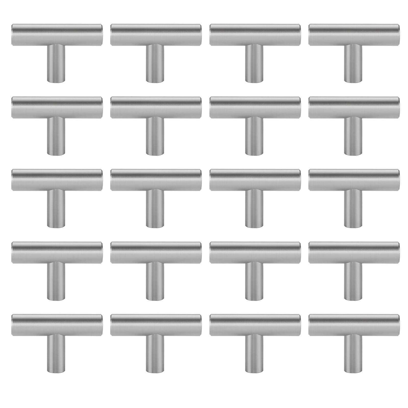 20pcs Stainless Steel 2 Inch Overall Length Dresser Knobs for Cabinets ...