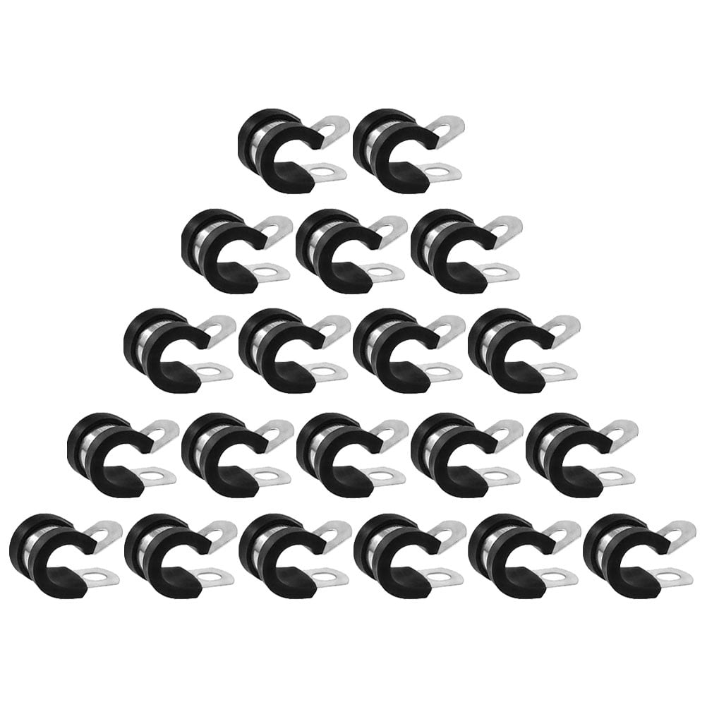 Raindrops 20pcs Stainless Steel Wire Clamps with Rubber Cushion for ...