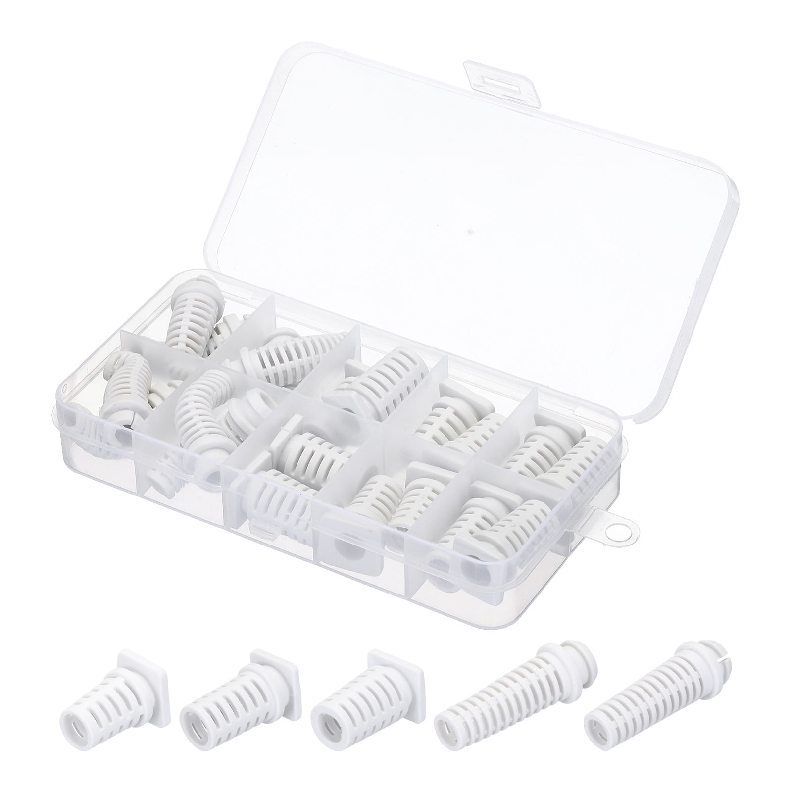 20pcs Strain Relief Cord Connector Assortment Cable Bushing Boot Sleeve ...