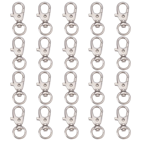 20pcs Swivel Snap Hooks Swivel Lobster Claw Rotatable Key Chain Clip ...