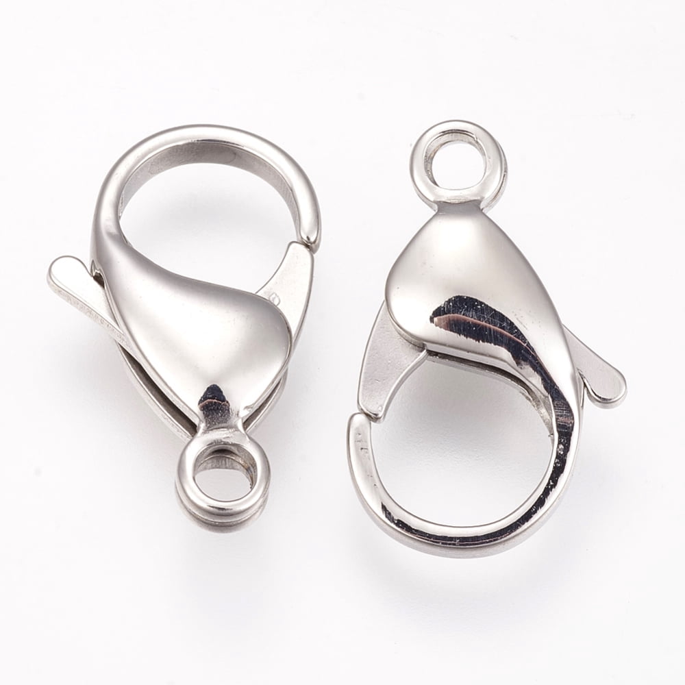 20pcs Tarnish Resistant 304 Stainless Steel Lobster Claw Clasps Parrot ...