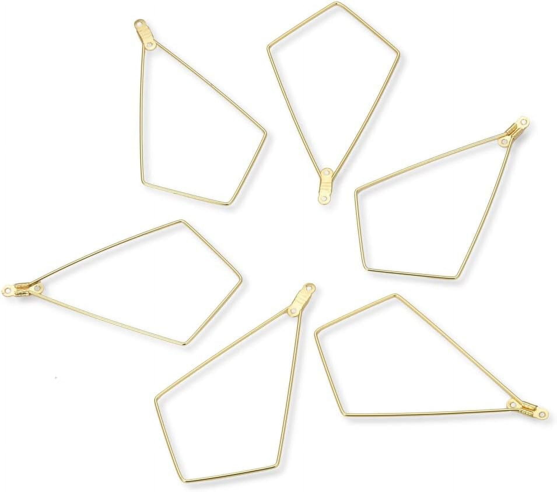 20pcs Tarnish Resistant Gold Kite Shape Beading Hoop Link Connector ...