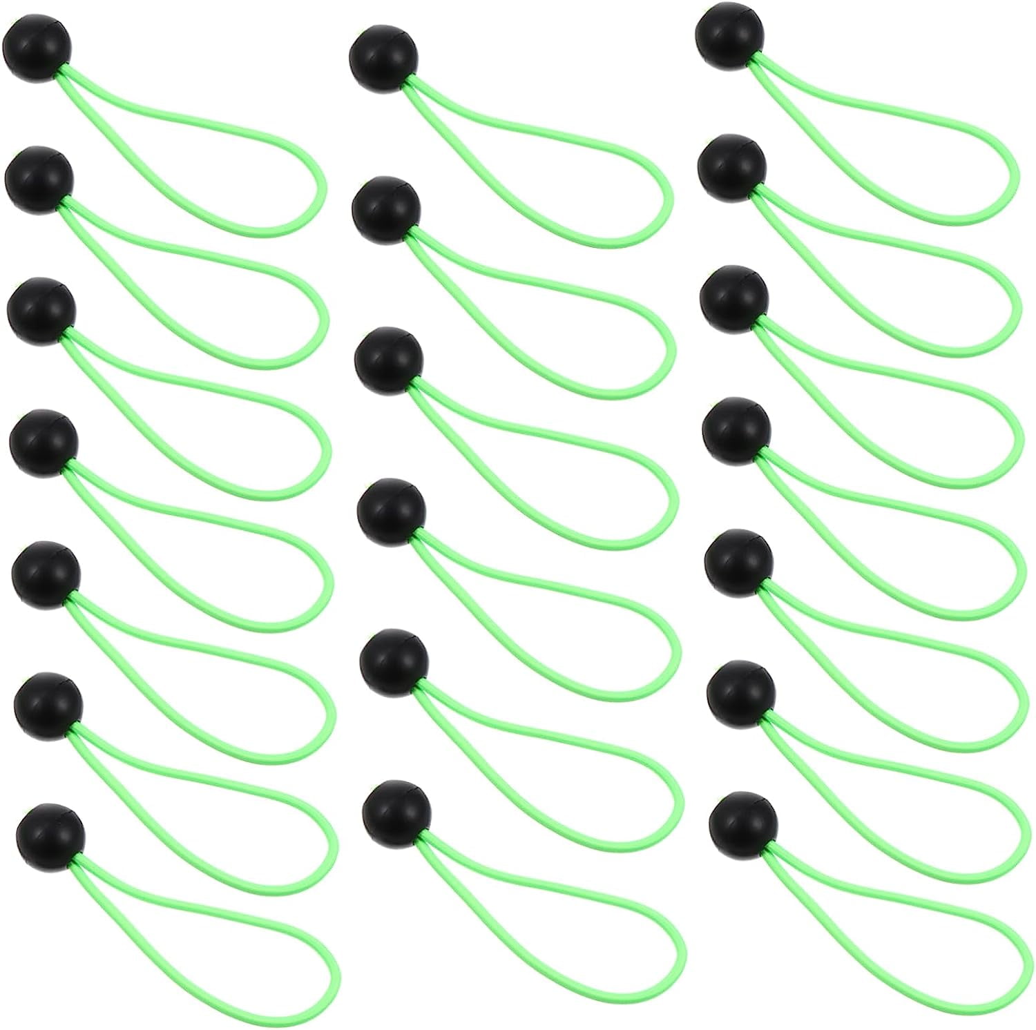 20pcs Tent Bungee Cord Black Tarp Heavy Duty Tarp Tent Elastic Strap ...