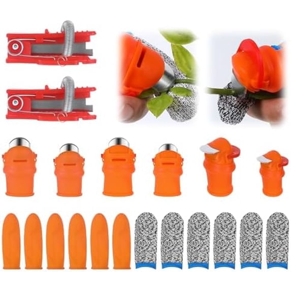 20pcs Thumb Knife Set, Thumb Knife for Gardeners Blueberry Picker Tool ...