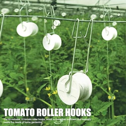 20pcs Tomato Roller Hooks, Plant Support Hooks with 50ft Twine ...