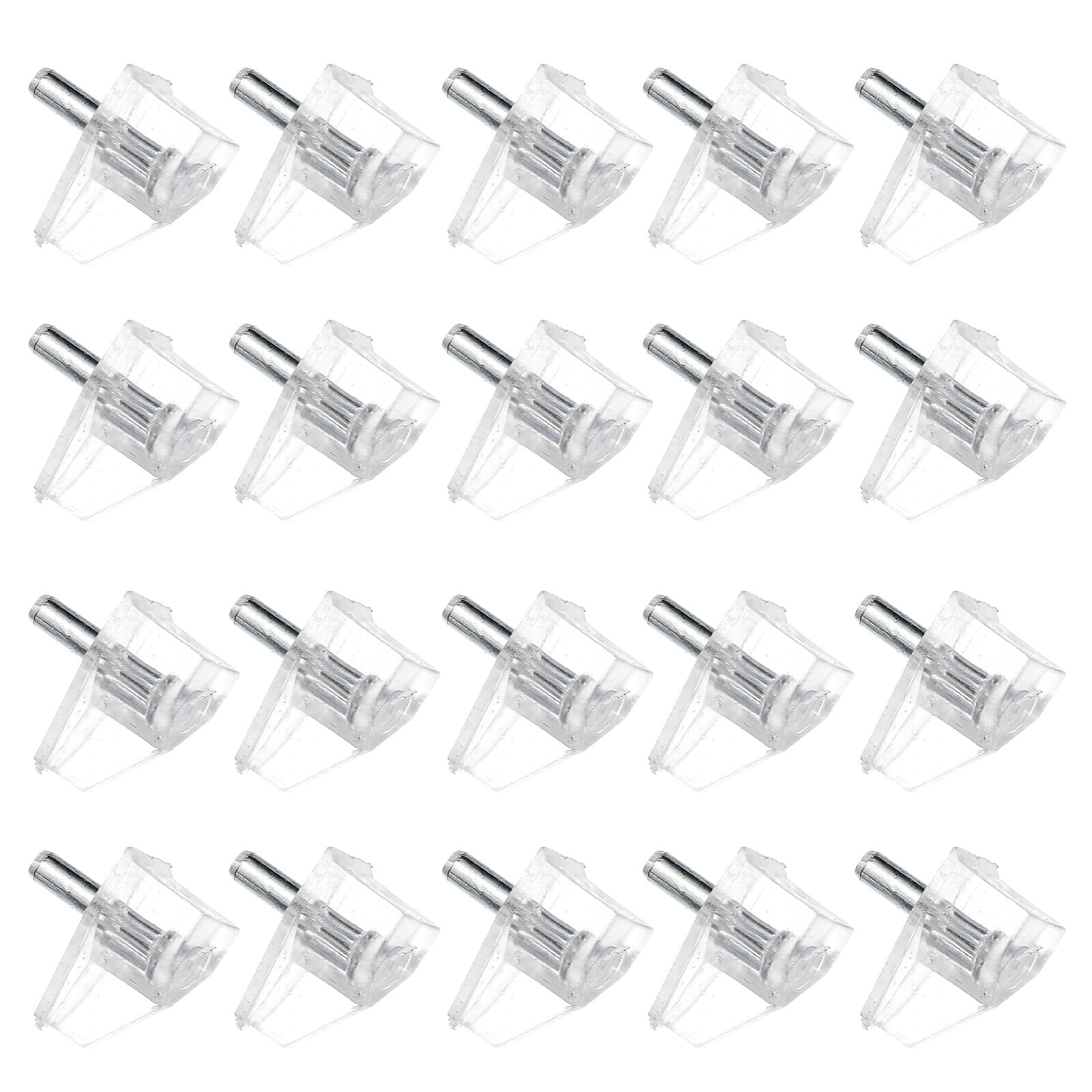 20pcs Transparent Plastic Shelf Support Pegs Cabinet Brackets 3MM ...
