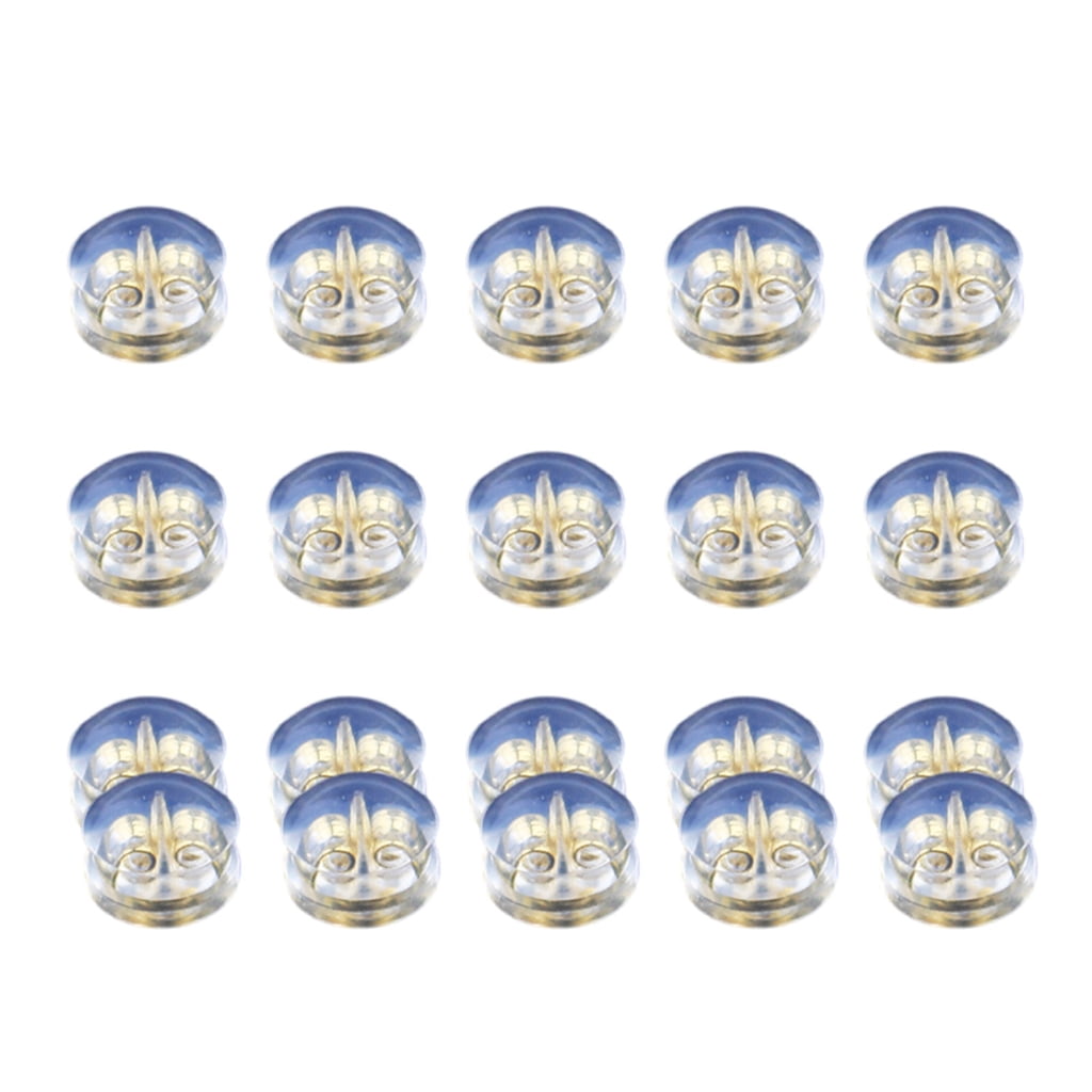 20pcs Transparent Silicone Earring Backs Fashionable Ear Plugs for ...