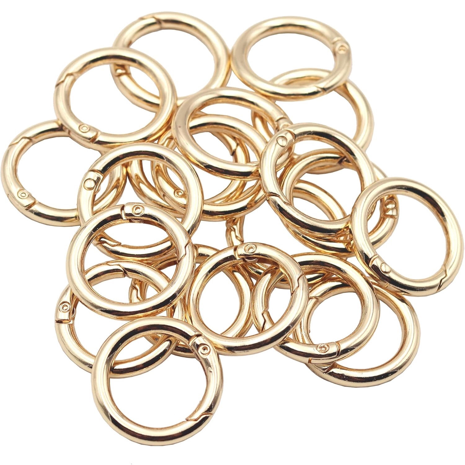 20pcs Trigger Spring O Rings Gold Keychain Carabiners,Buckle,Bags ...