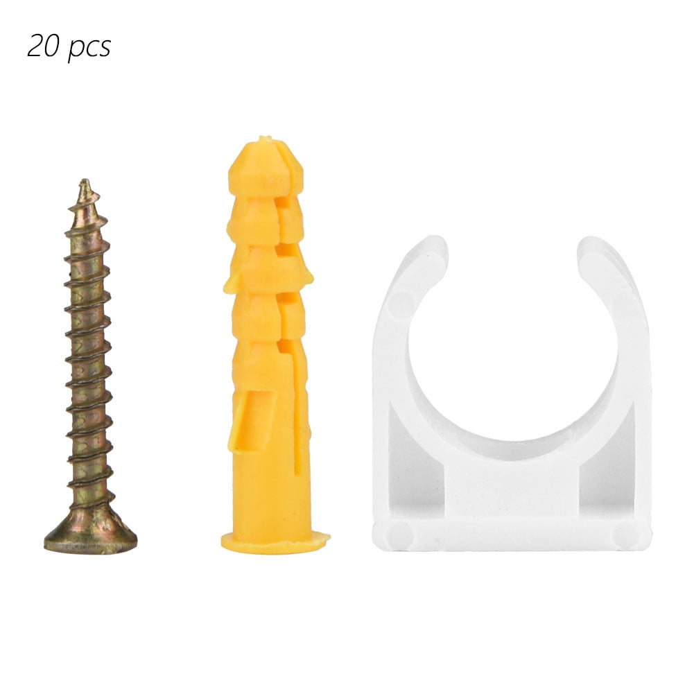 20pcs U Shaped Pipe Clamp Water Pipe Fixed Clips with Screws, 16mm ...