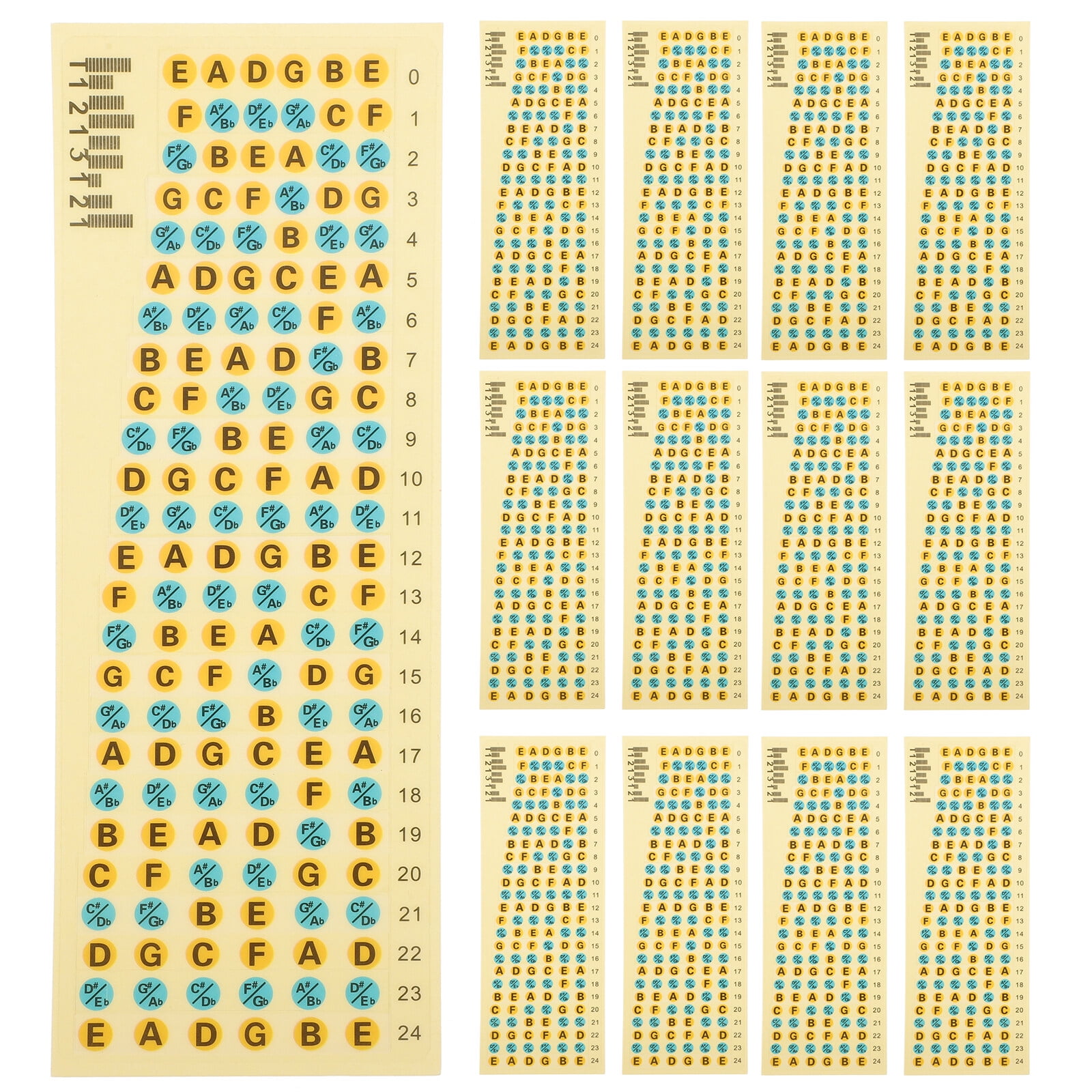 20pcs Guitar Finger Guide Sticker for Fingerboard Fretboard Marker ...