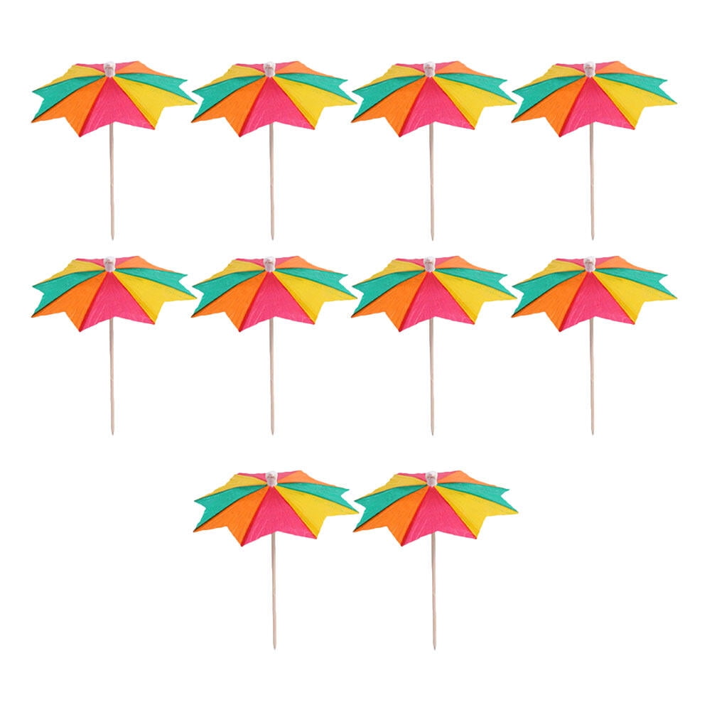 STRANDCHIC Disposable Umbrella Picks Paper Bamboo Party Supplies ...