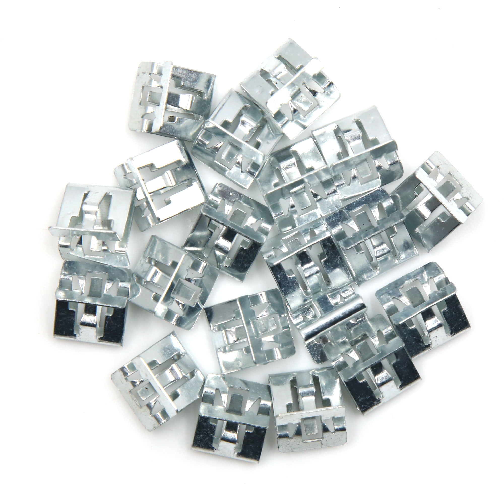 20pcs Universal Silver Tone Interior Console Dash Trim Metal Retainer ...