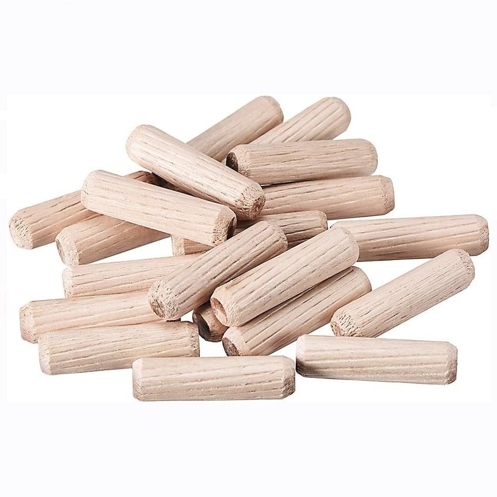20pcs Useful Practical Round Kiln Dried Fluted Beveled Hardwood Crafts ...