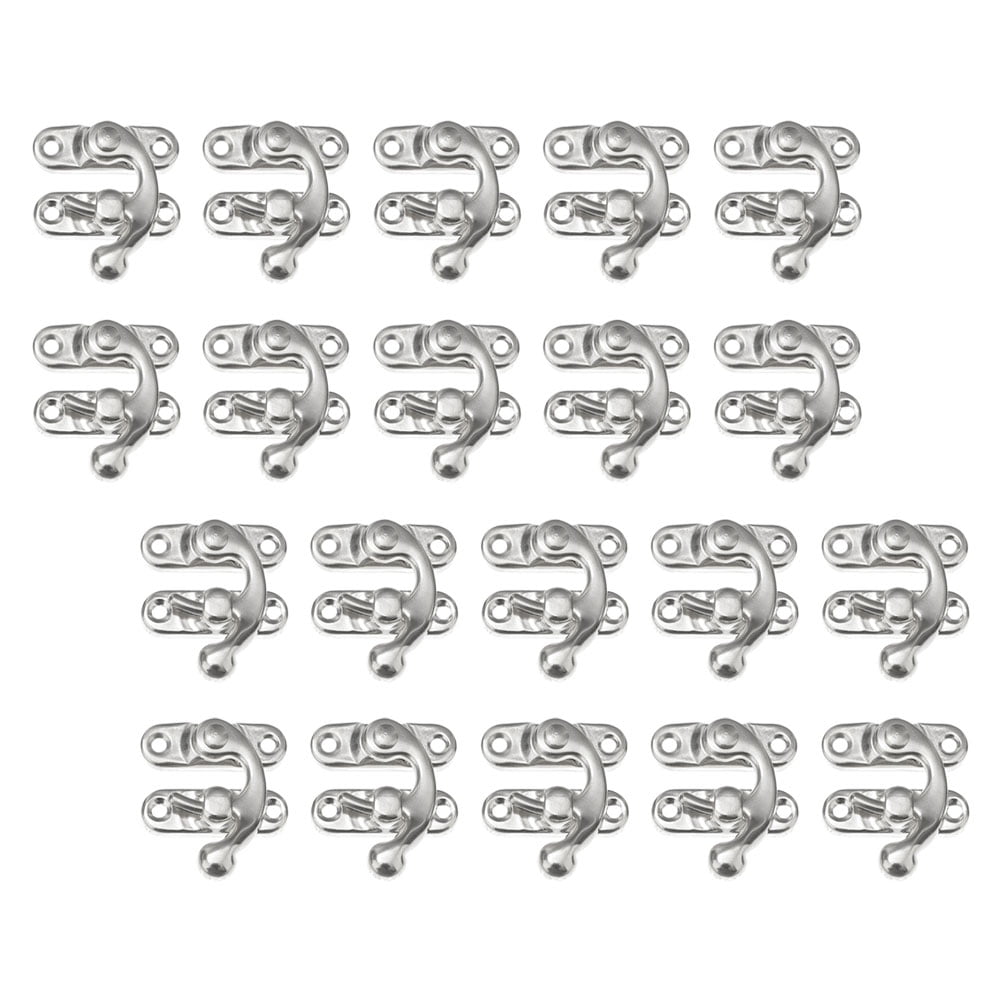 FONDOTIN Toolbox Metal Hasp Clasp Latch Lock Iron 20pcs Silver ...