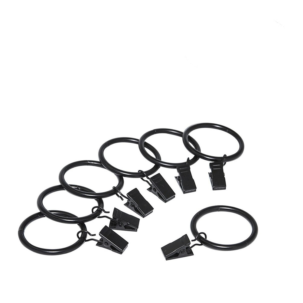 20 Pcs Curtain Rings Window Curtains Rod Metal Curtain Rod Drapery Ring ...