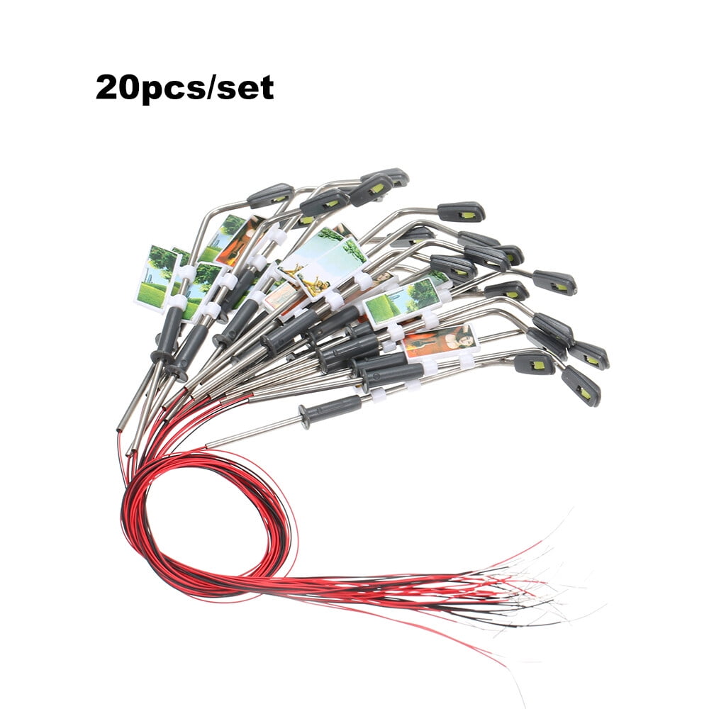 20pcs Warm White Model Street Lights Layout Lamppost Railway Train ...