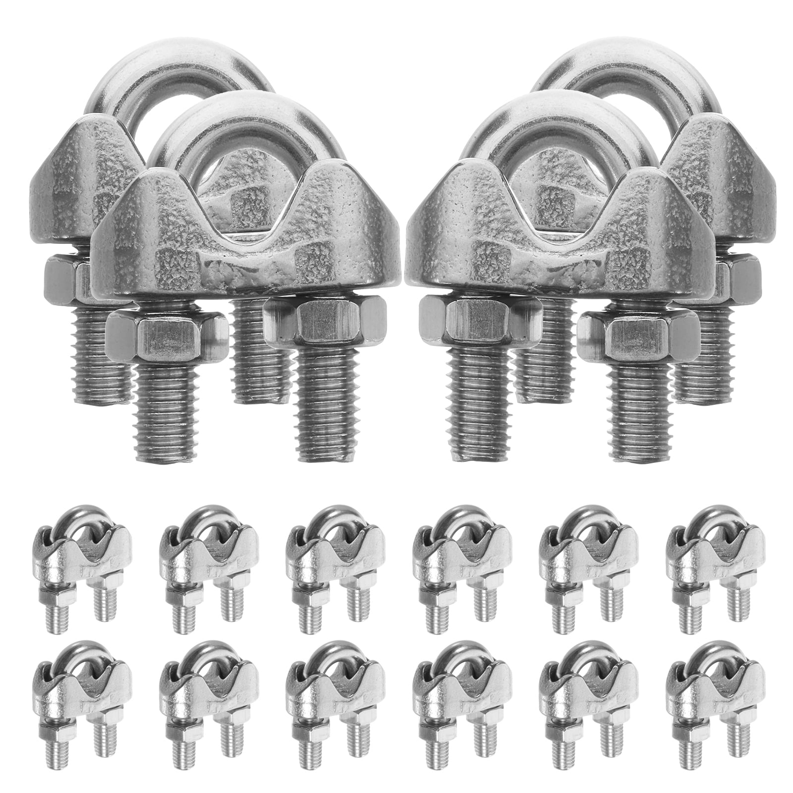 20pcs Wire Rope Cable Clips Cable Clamps Stainless Wire Rope Clamps U ...