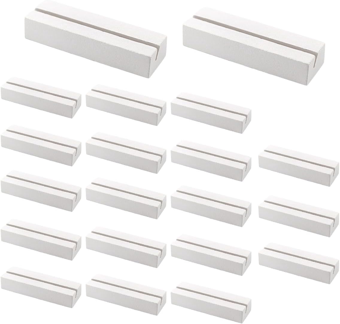 20pcs Wood Place Card Holder, Reusable Table Number Stand, Sign Holders ...