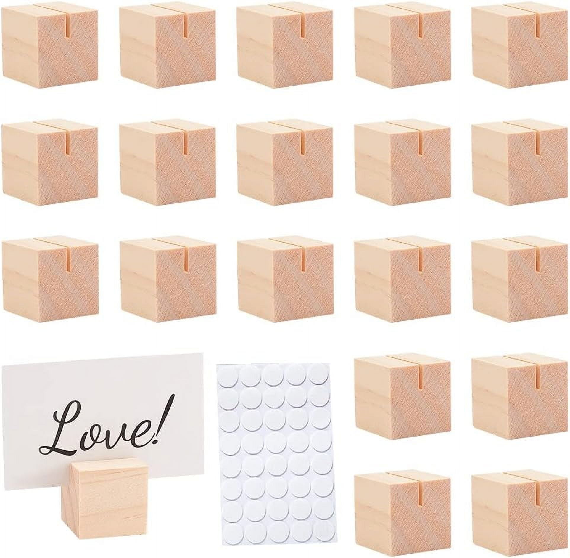 20pcs Wooden Name Card Holder Wooden Table Number Stands Solid Wood ...